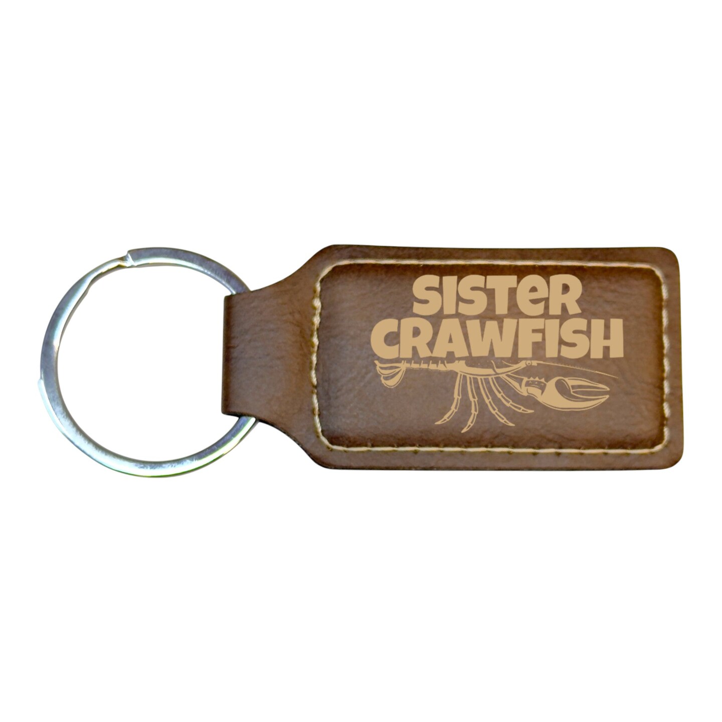 Keychain - Rectangle - Sister Crawfish - Leather | Michaels