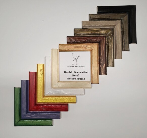 Double Decorative Bevel Picture Frame, Made-to-Order, Handmade, Solid ...