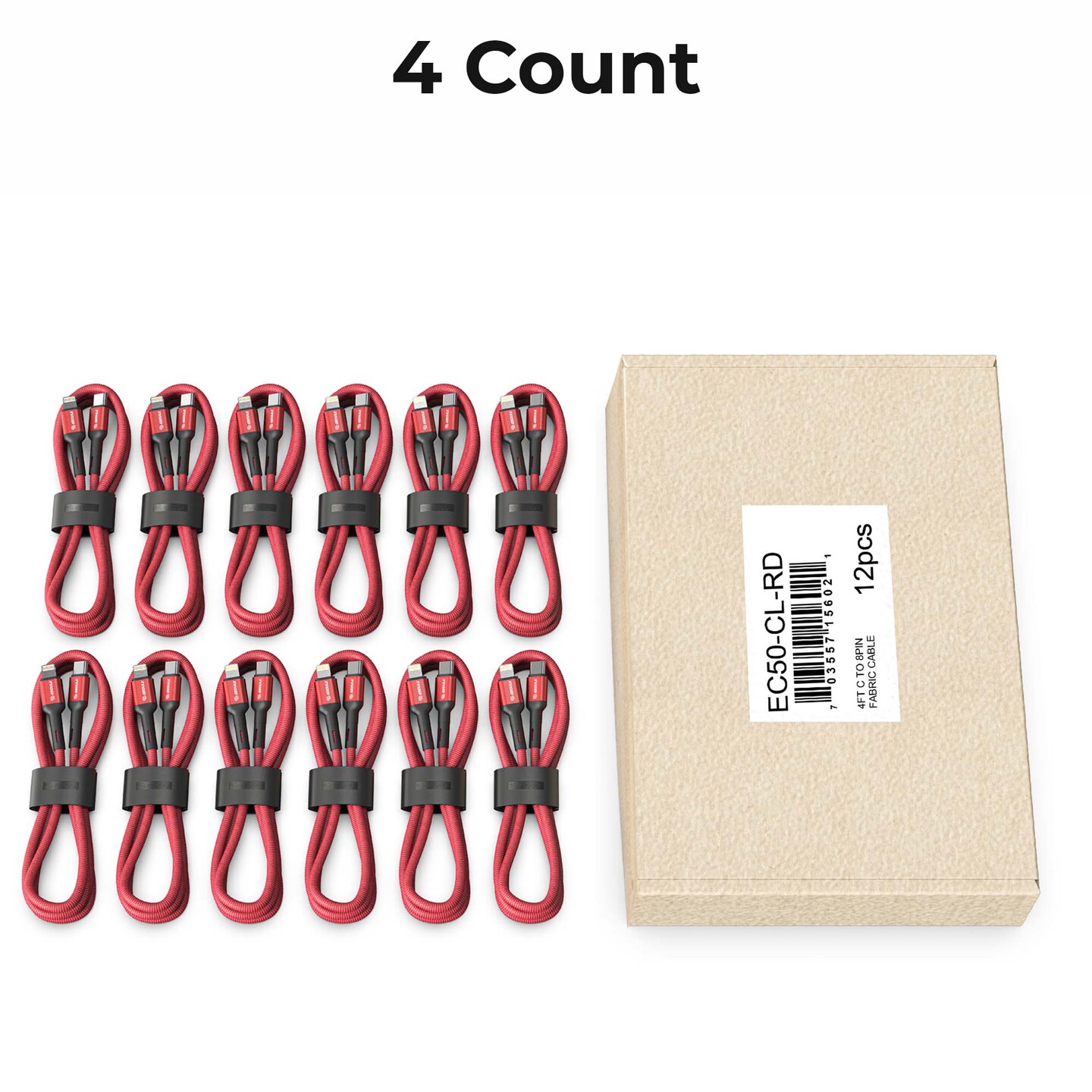 4ft Braided Cable C To 8Pin 12/144 | Michaels