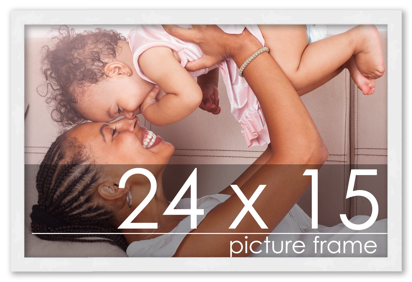 24x15 Solid Wood Picture Frame with UV-Resistant Acrylic & Acid-Free ...