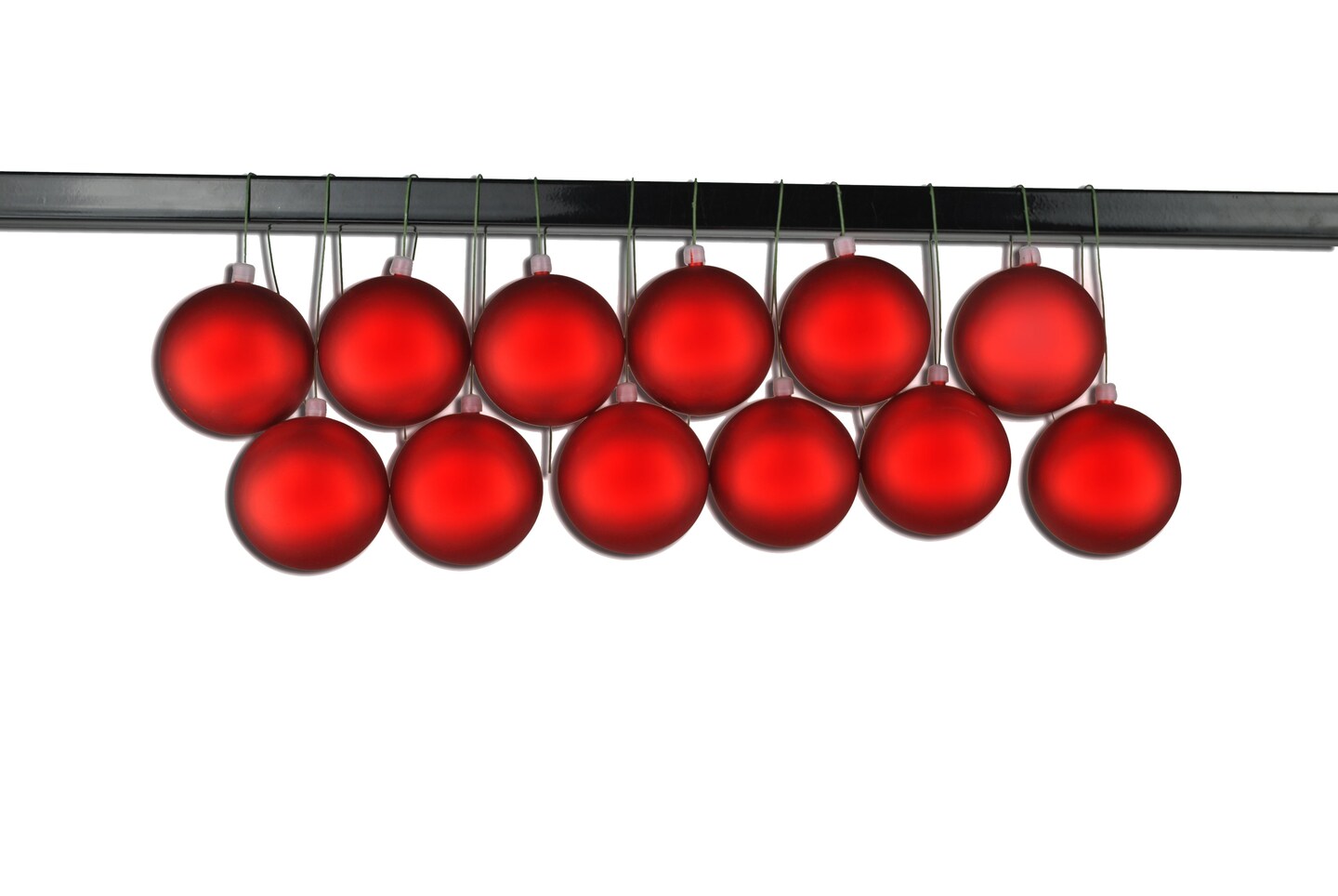 12 Pack 80mm 3" Matte Red Ball Ornament UV Coated with Wire | Michaels