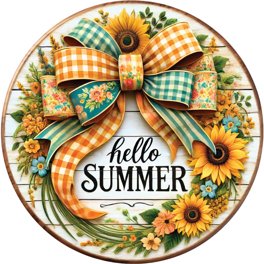 Hello Summer Sunflower Bow Sign | Michaels