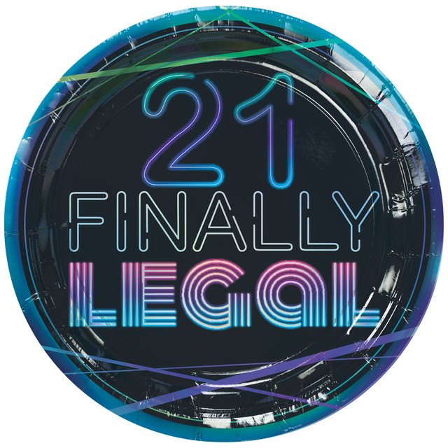 Finally 21 9" Round Iridescent Paper Plates - 8ct | Michaels