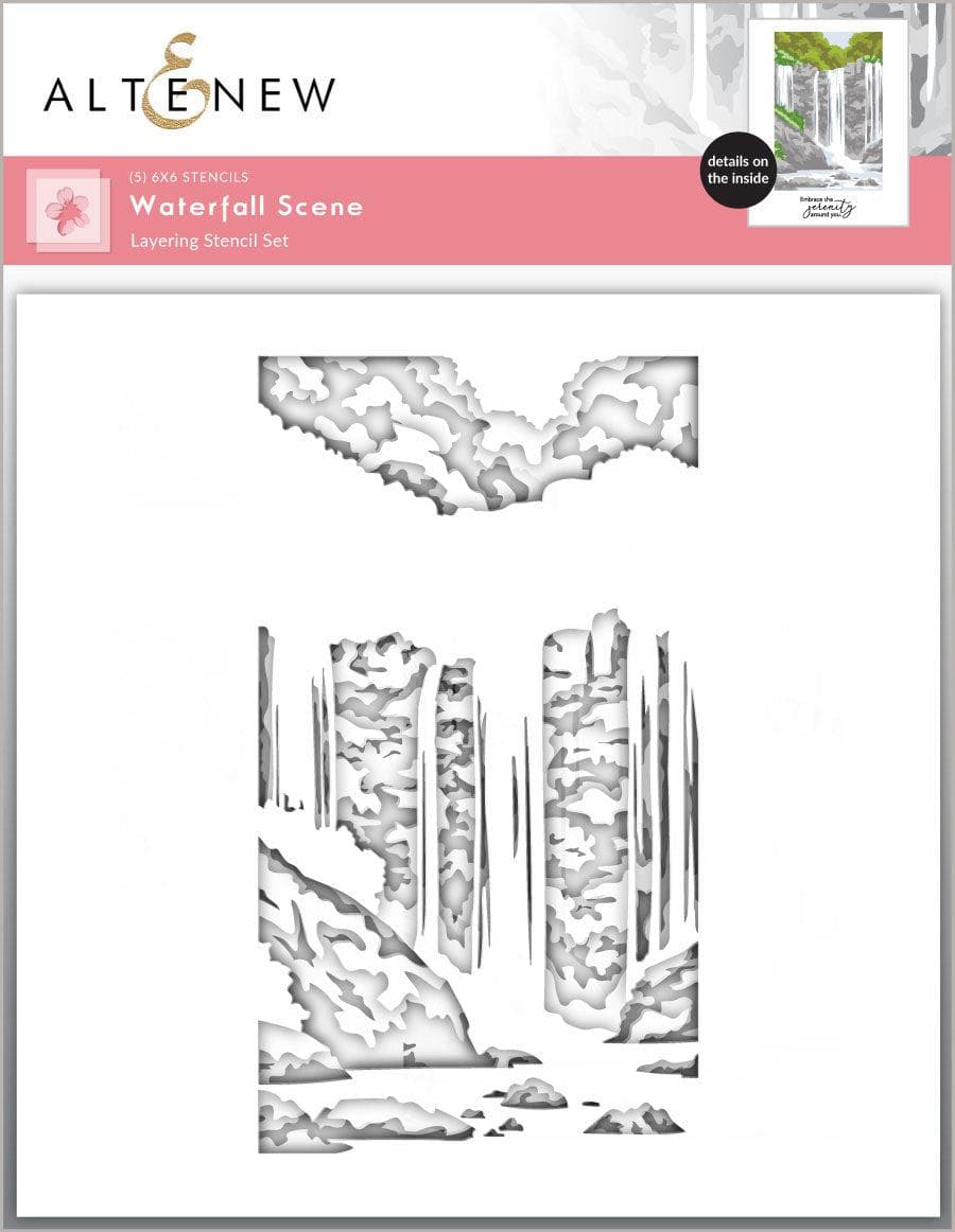 Waterfall Scene Layering Stencil Set (5 in 1) | Michaels
