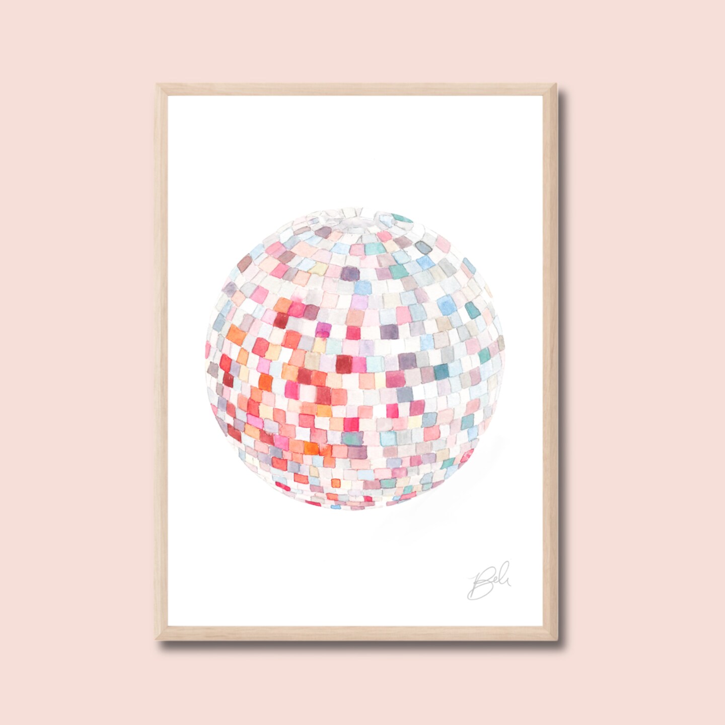 Mirrorball Art Print - Watercolor Art | MakerPlace by Michaels