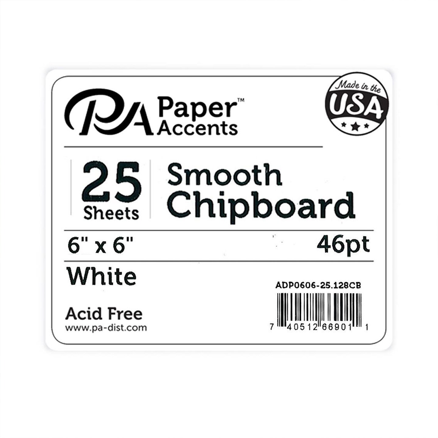 Chipboard 6x6 1X Heavy 46pt 25pcPk White | Michaels