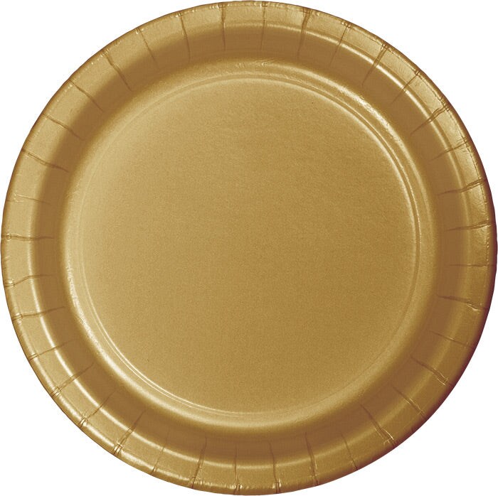 Glittering Gold Paper Dessert Plates (24/Pkg) | Michaels