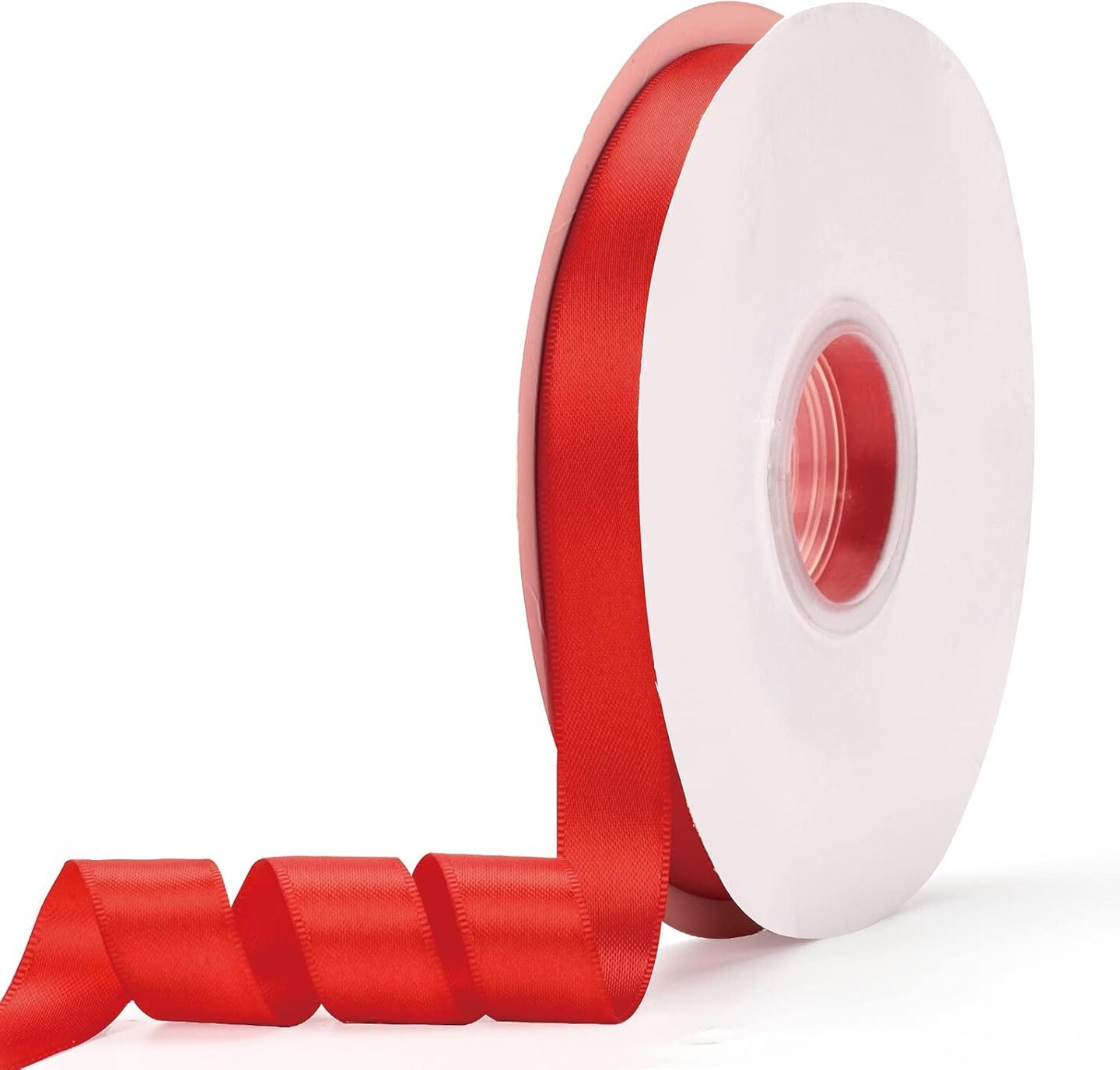 Satin Ribbon Hot Red Double Faced 5/8" X 50 Yards, Fabric Ribbons ...