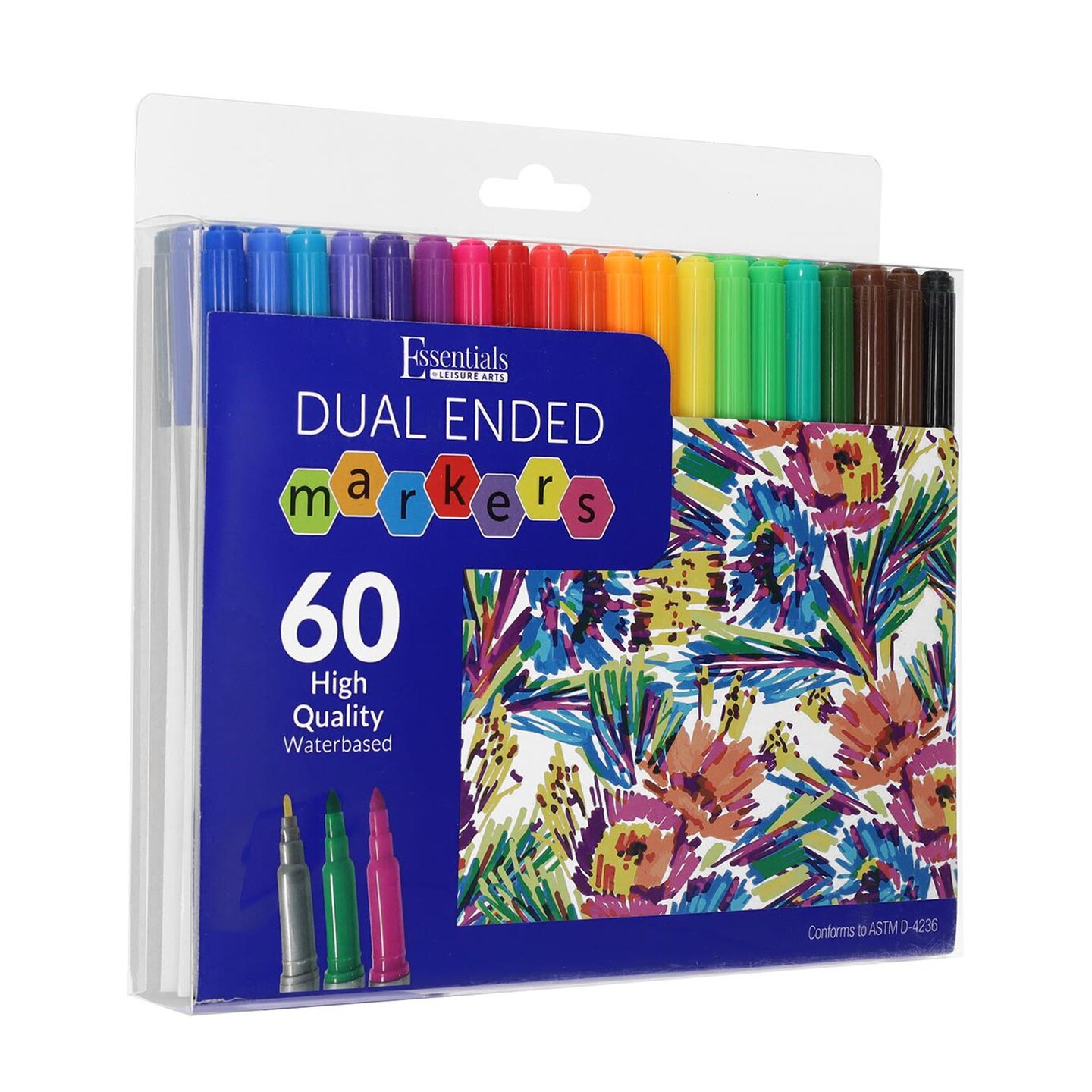 Essentials By Leisure Arts Double Ended Marker Set, 60Pc, Dual Tip ...
