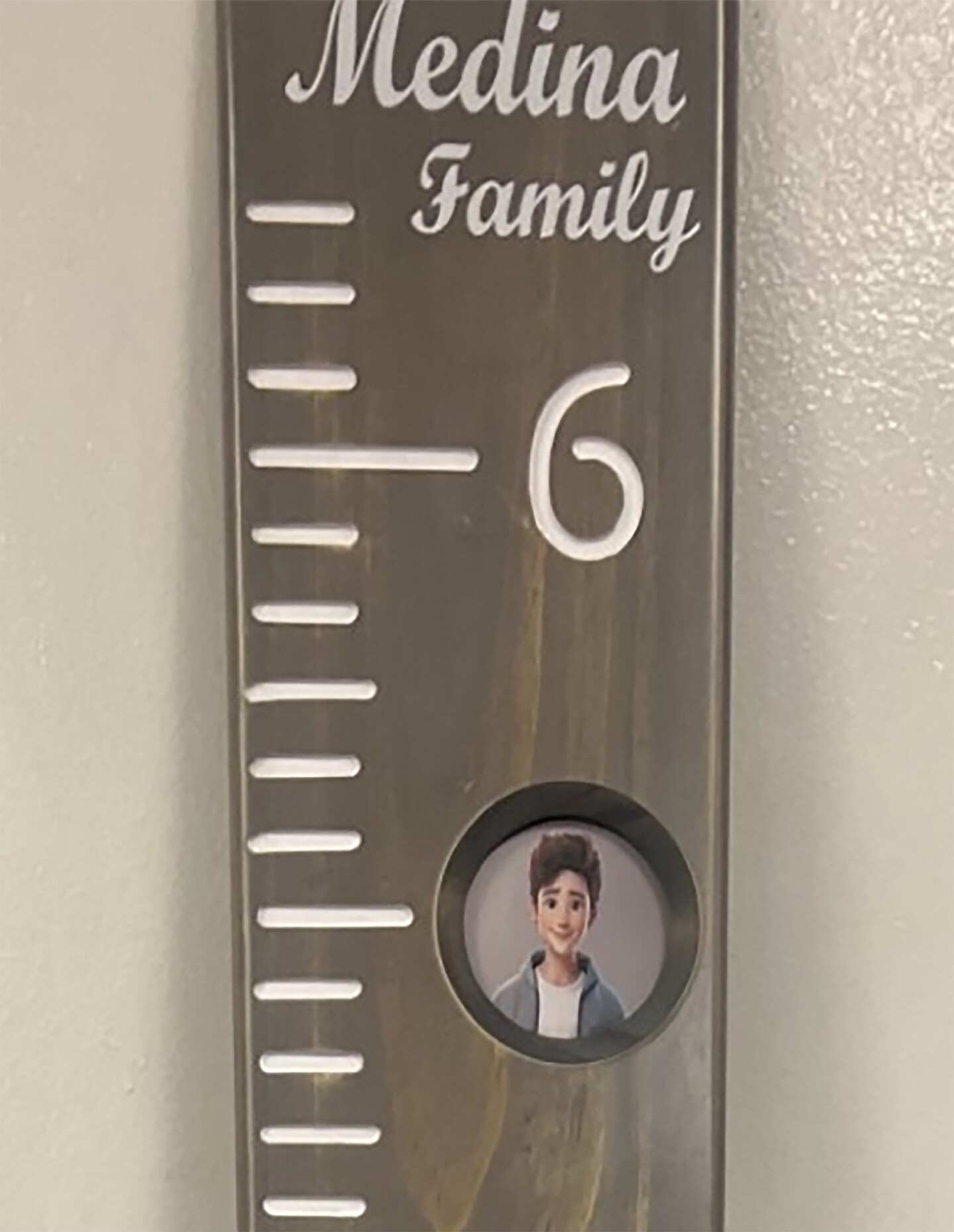 growth chart ruler with photo frames | MakerPlace by Michaels