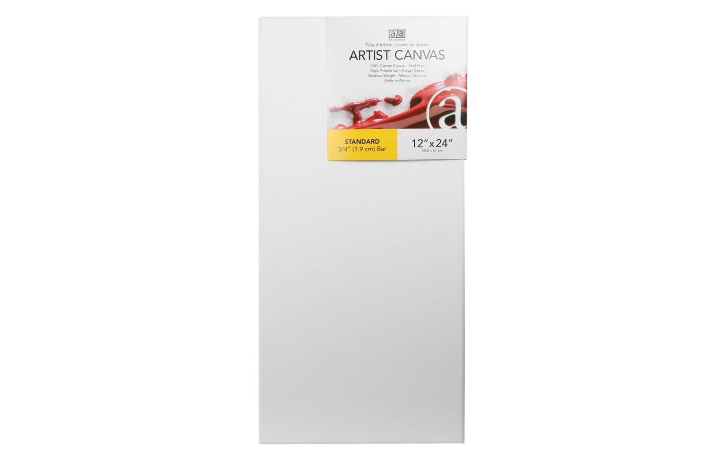 Art Advantage Artist Canvas Visual Edge 12x24, Stretched Canvas For ...