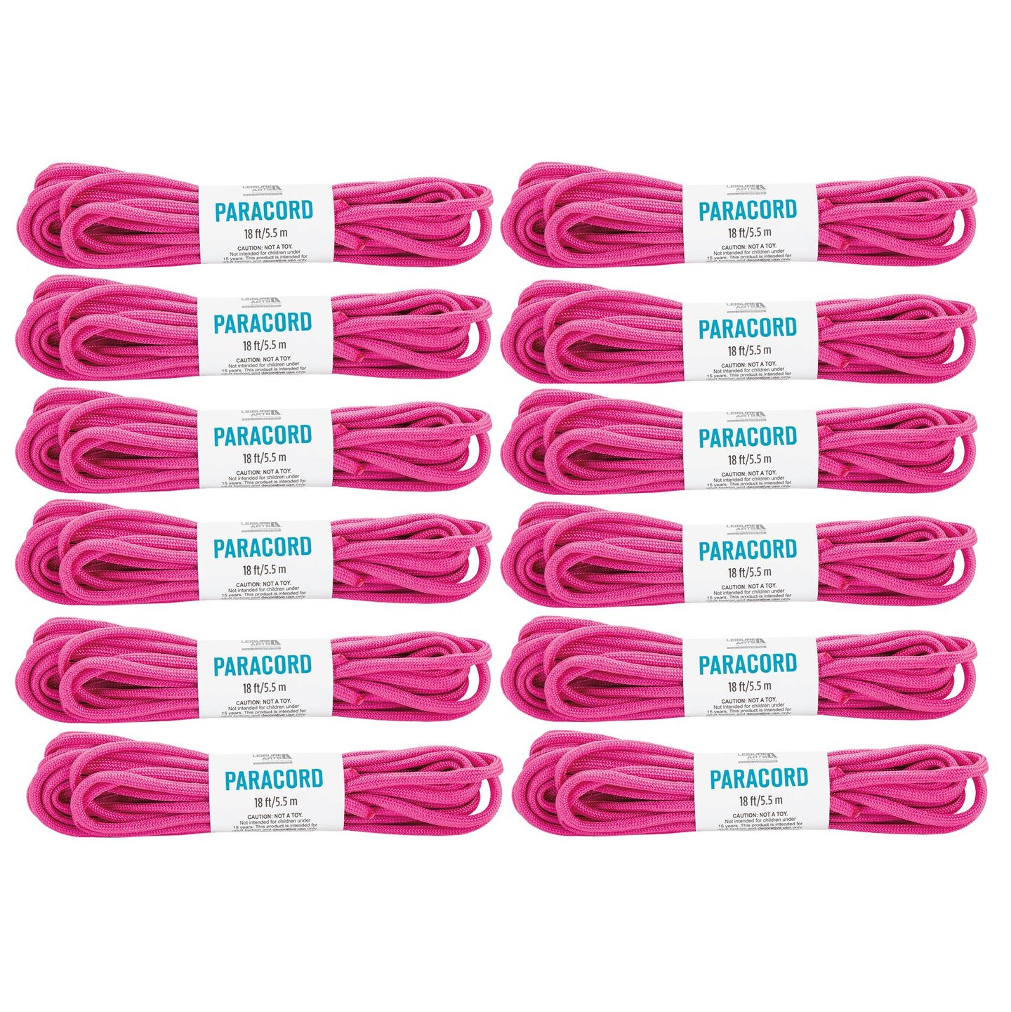 Essentials By Leisure Arts Paracord Bundle, Pink 12Pc - Nylon Rope ...