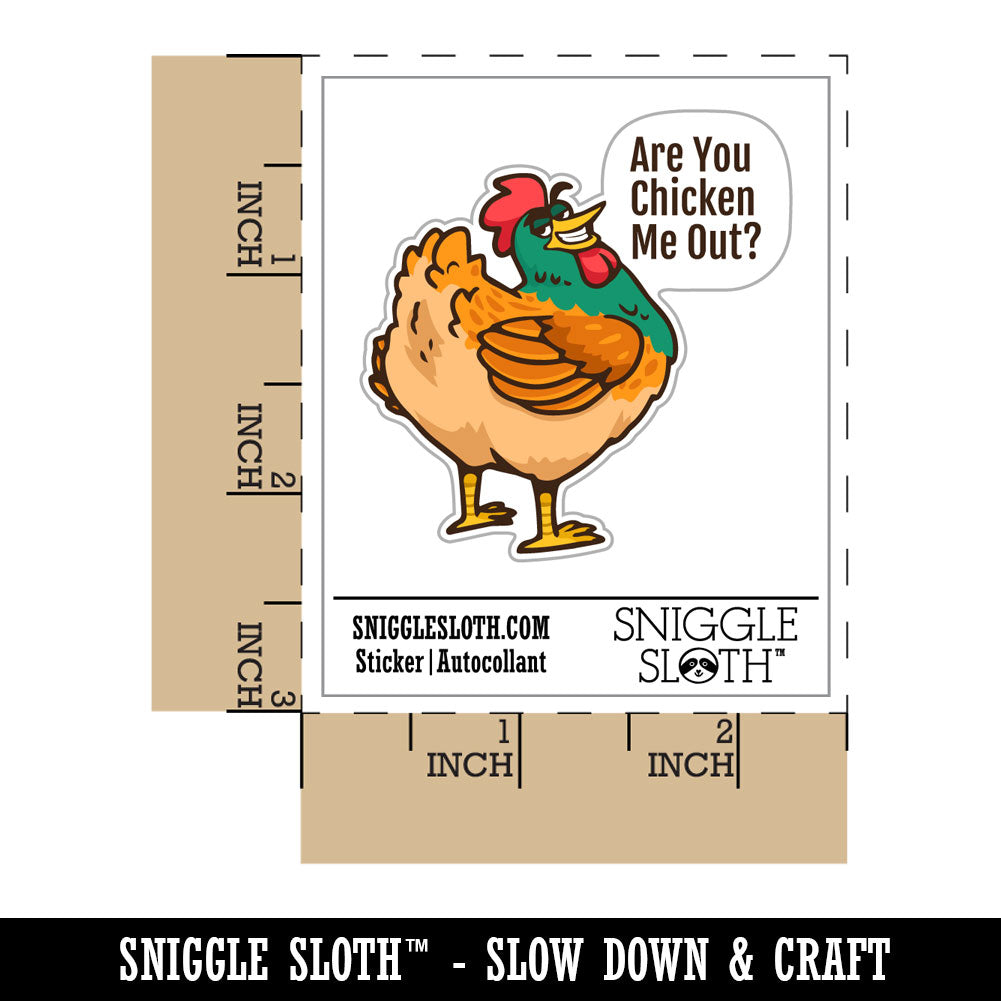 Water Bottle Sticker Set Are You Chicken Me Out Flirty Rooster Cute Waterproof Vinyl Stickers ...