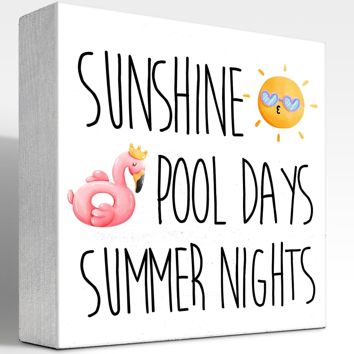 Sunshine Pool Days Summer Nights Summer Wooden Box Sign,Summer Wooden ...