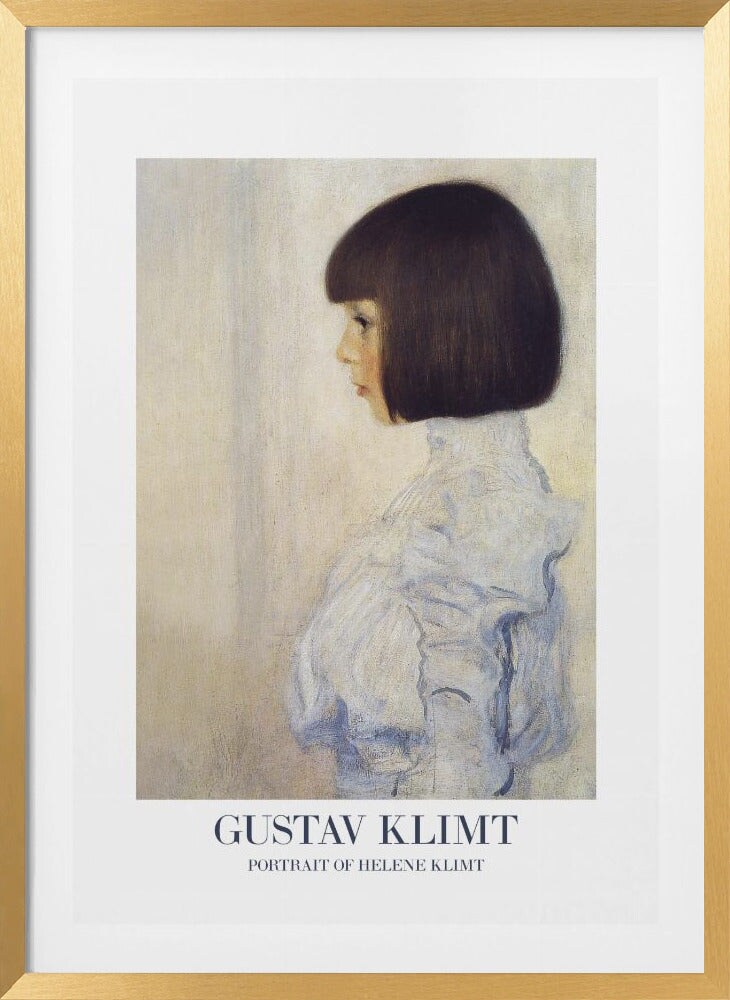 Portrait of Helene Klimt (1898) Poster by Gustav Klimt Framed Art ...
