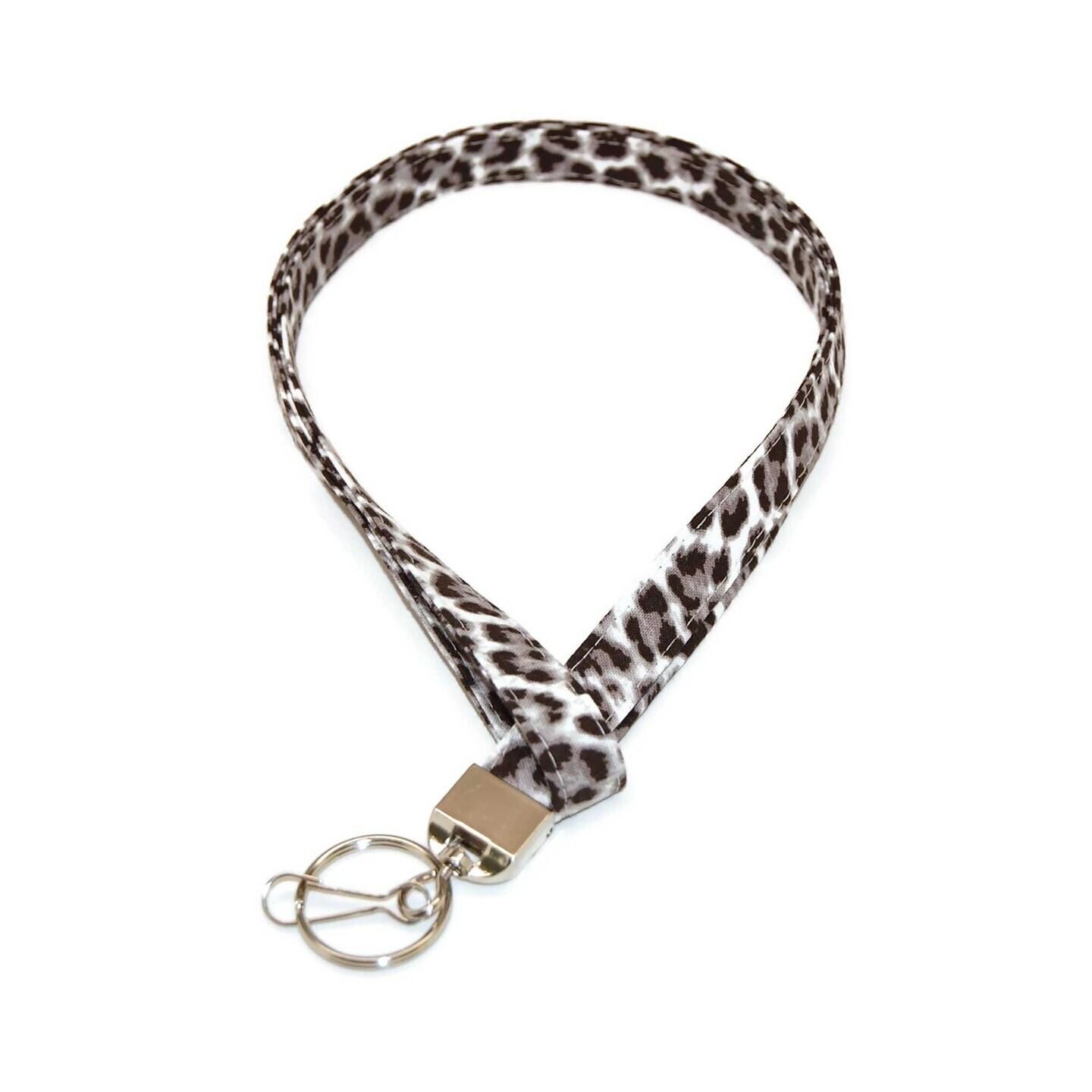 Snow Leopard Lanyard - ID Badge Holder for Your Name Tag or Keys with ...