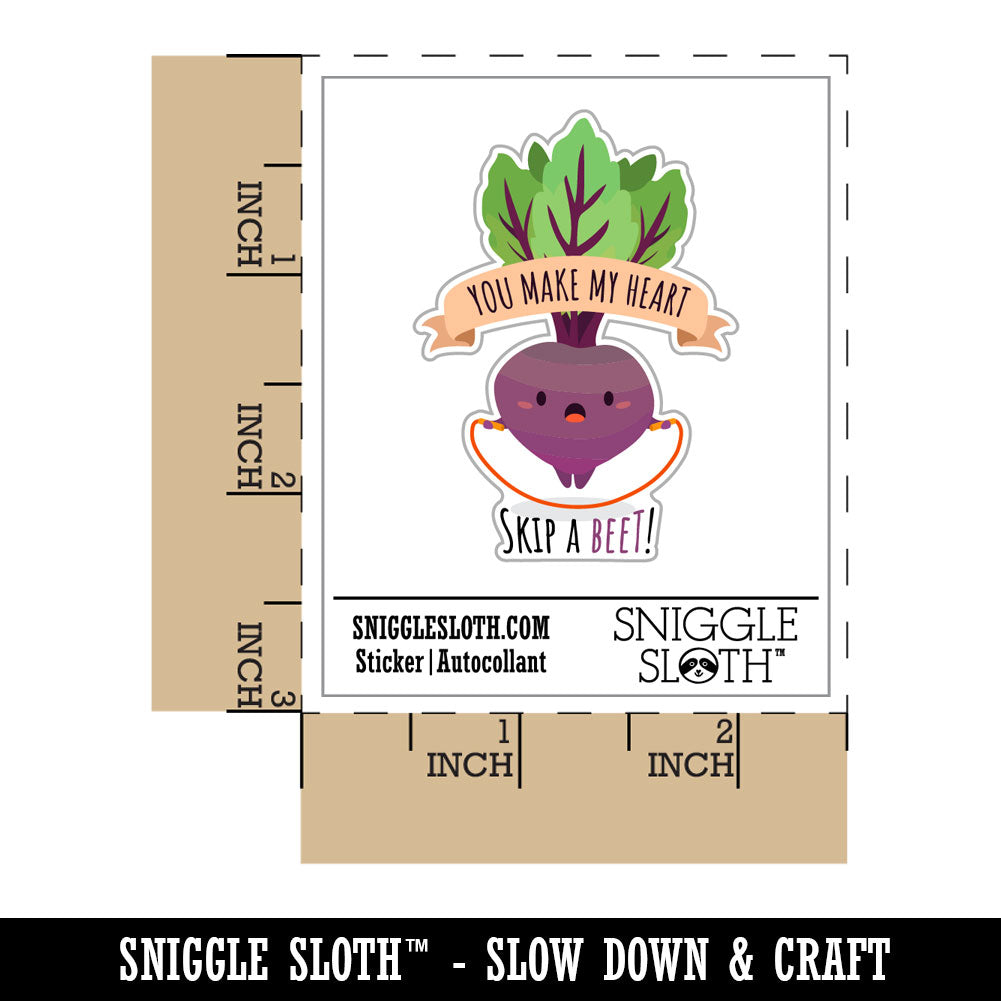 Water Bottle Sticker Set You Make My Heart Skip A Beet Jump Rope Cute ...