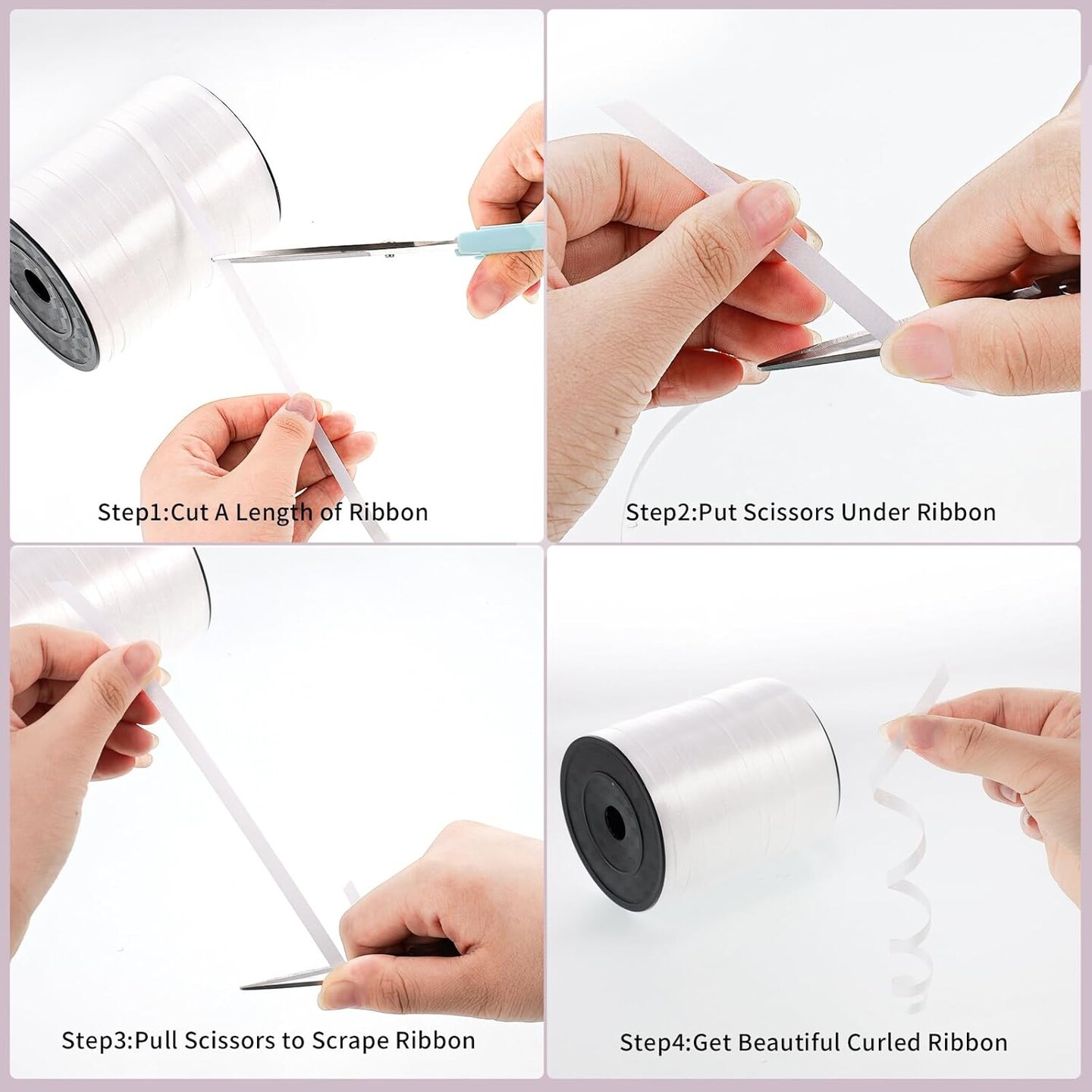 600 Yards White Curling Ribbon – 1/5" Balloon String for Crafts, Gifts ...