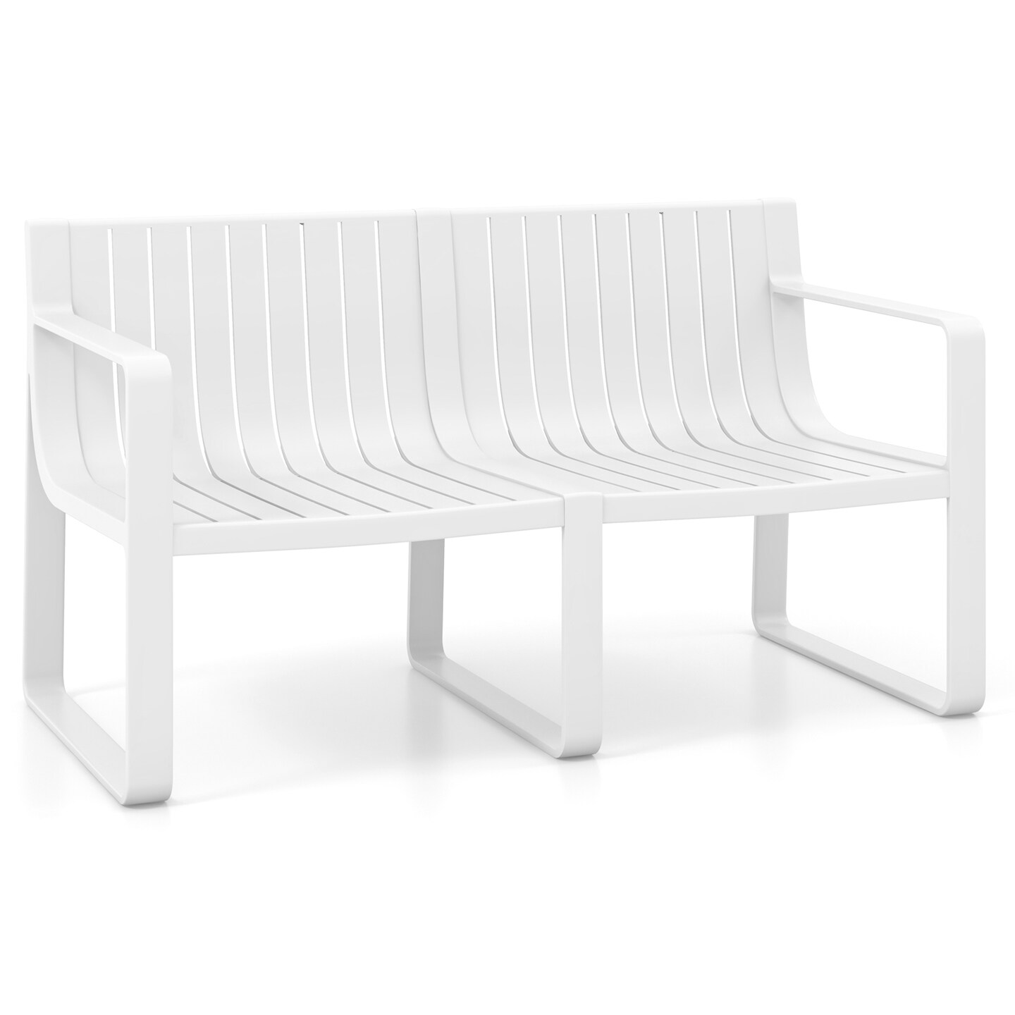 Weather-resistant Plastic 2-Person Bench with Curved Backrest | Michaels