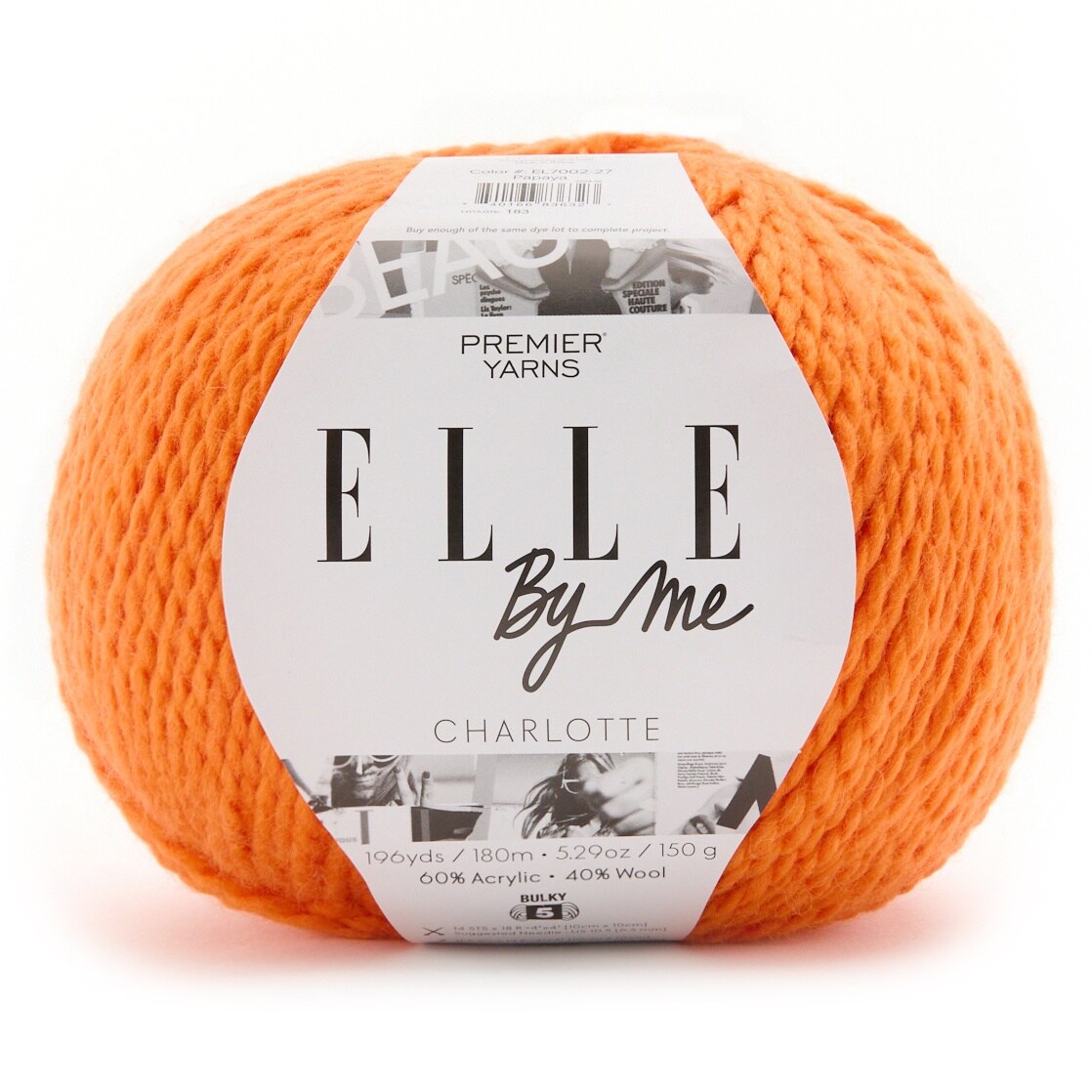 Premier Elle By Me Charlotte Solids Yarn, Color: Papaya, Count: 1 ...