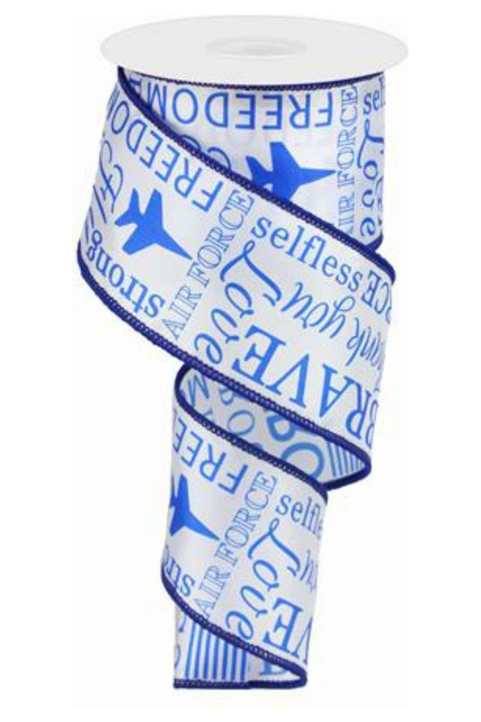 2.5" United States Air Force Ribbon: White (10 Yards) | Michaels