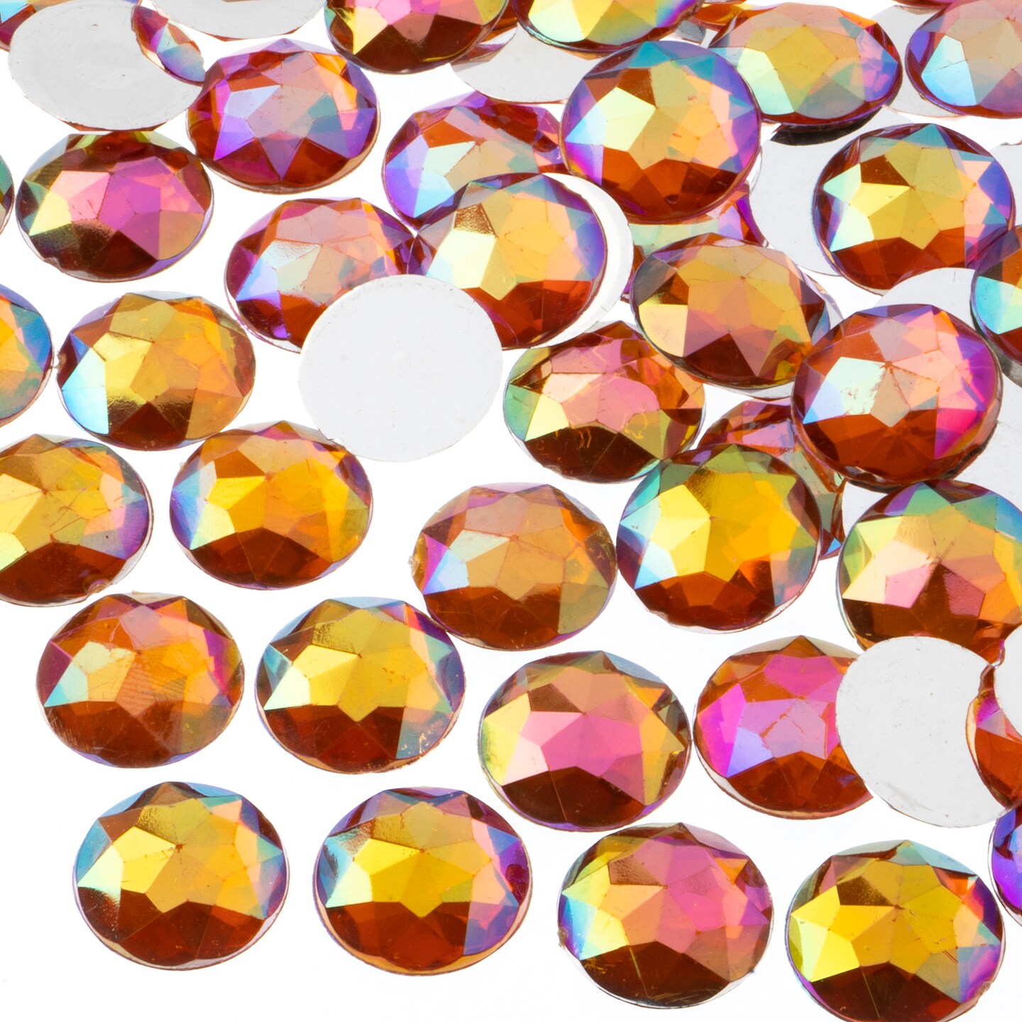 John Bead 16mm Round Acrylic Flat Back Rhinestones, 200pcs | Michaels