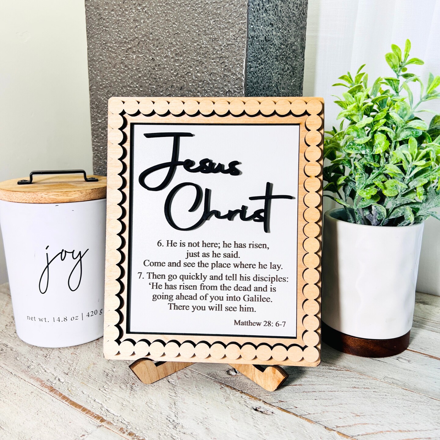 Rectangle Beaded Jesus Christ Sign | Easter Gift | Resurrection Decor ...