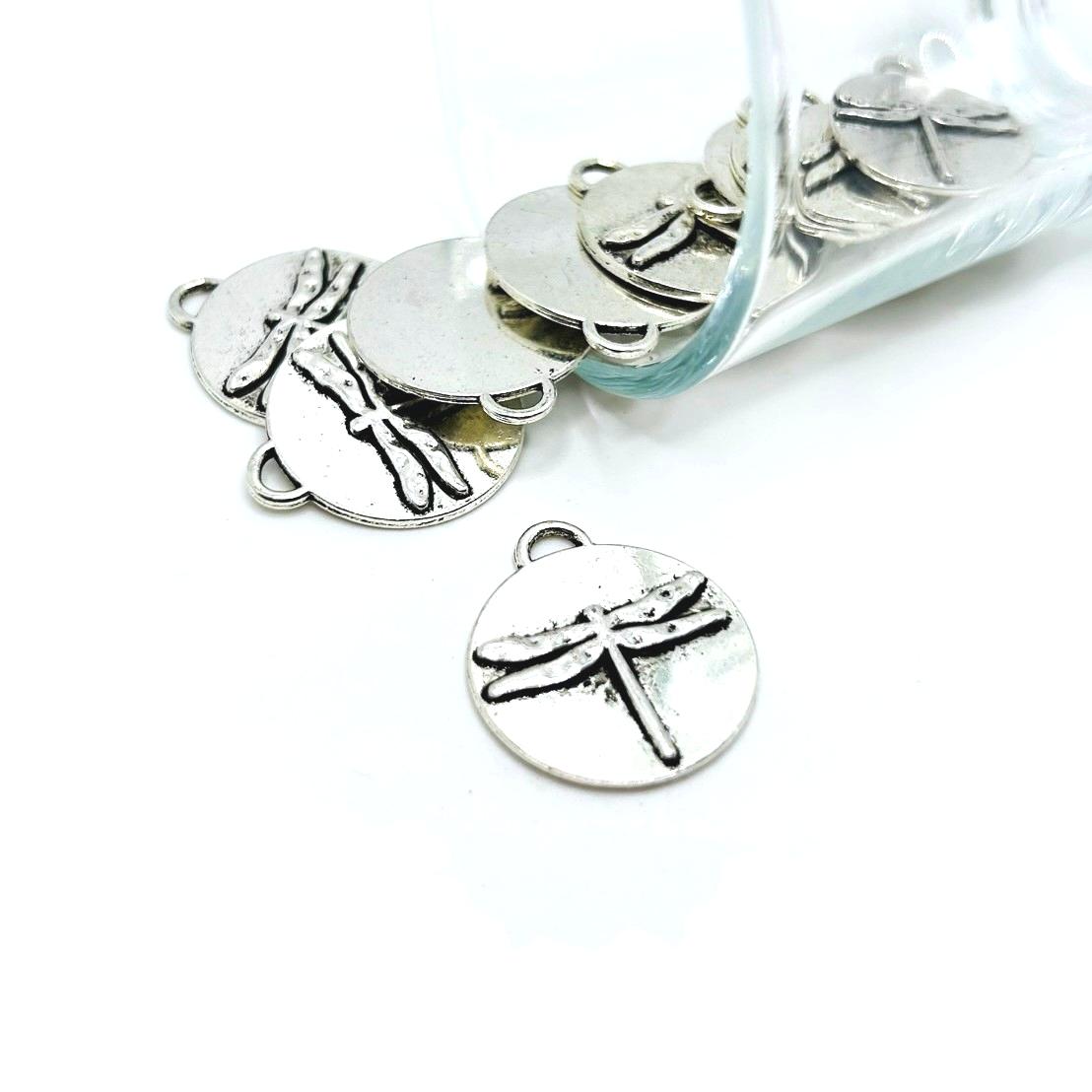4, 20 or 50 Pieces: Silver Dragonfly Coin Charms | Michaels