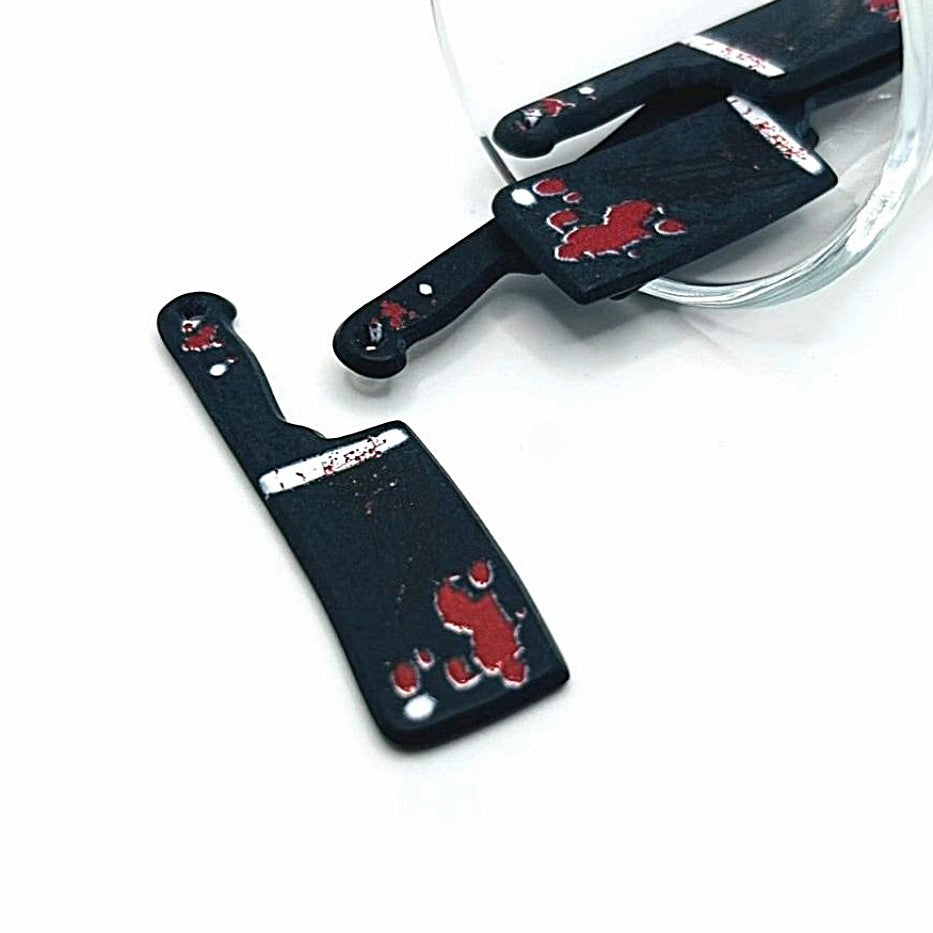 1, 4, or 20 Pieces: Bloody Horror Cleaver Charm - Double Sided | Michaels