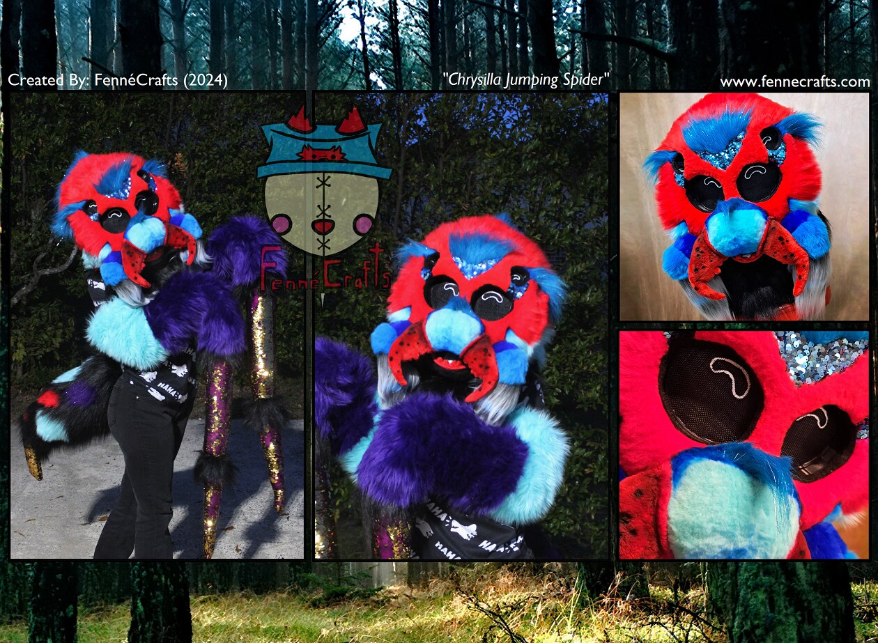 FennéCrafts - Chrysilla Jumping Spider Mini Partial Fursuit (2024 ...