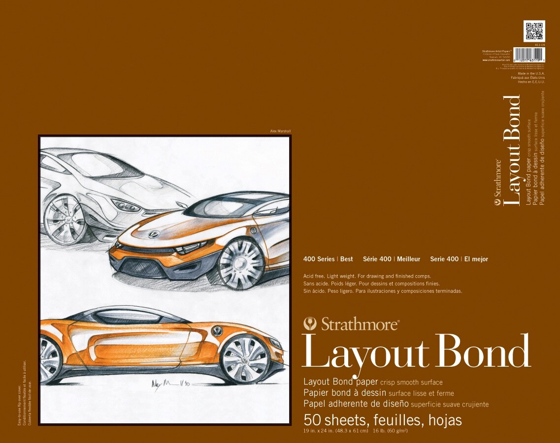 Strathmore 400 Series Layout Pad 19"X24"-Glue Bound, 50 Sheets | Michaels