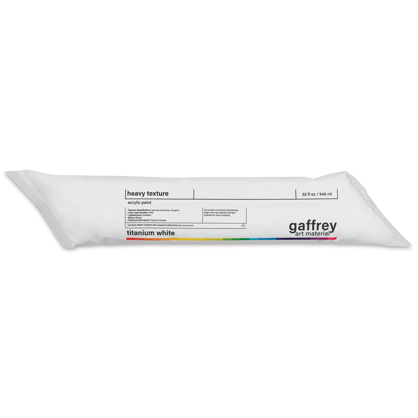 Gaffrey Heavy Body Texture Acrylic Paint - Titanium White, 32 oz | Michaels