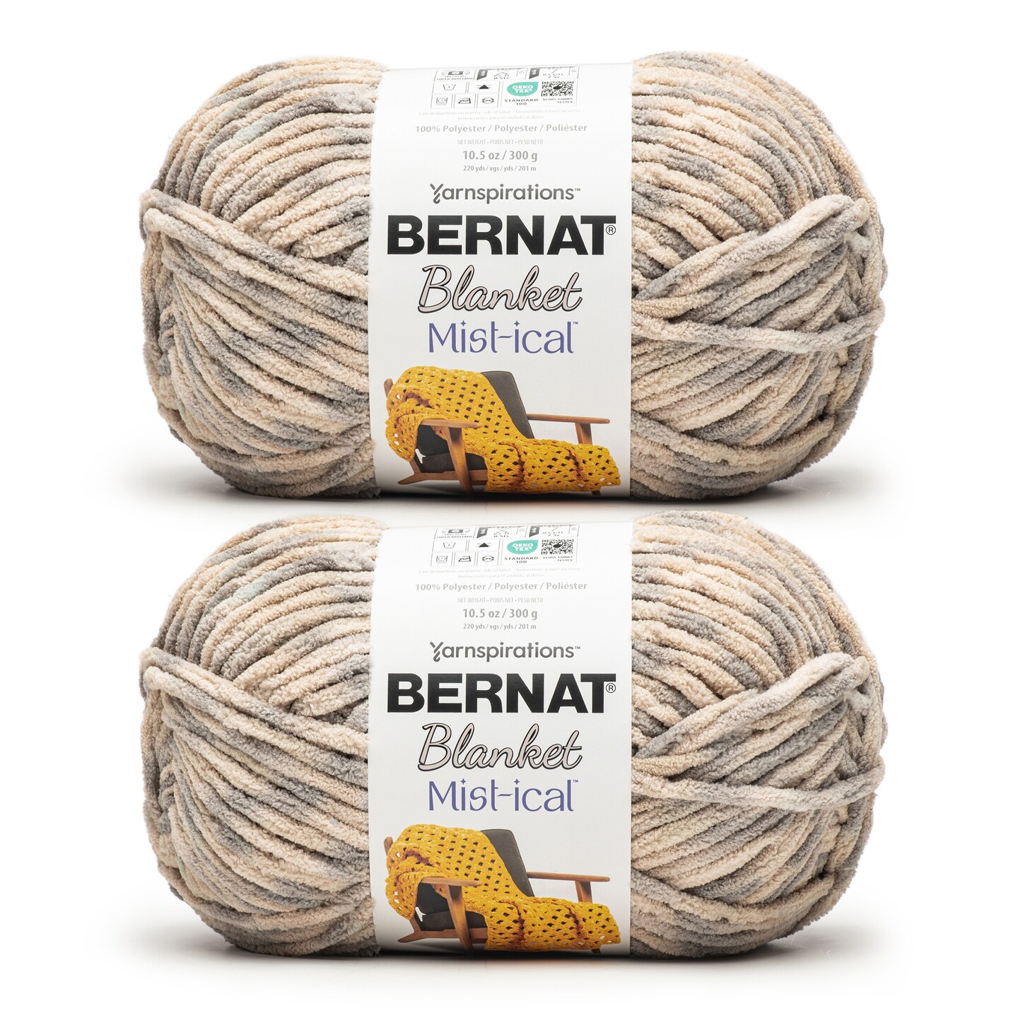 Bernat Blanket Mist-Ical Yarn 24 Pack-Gray Cloud, Count: 12 | Michaels