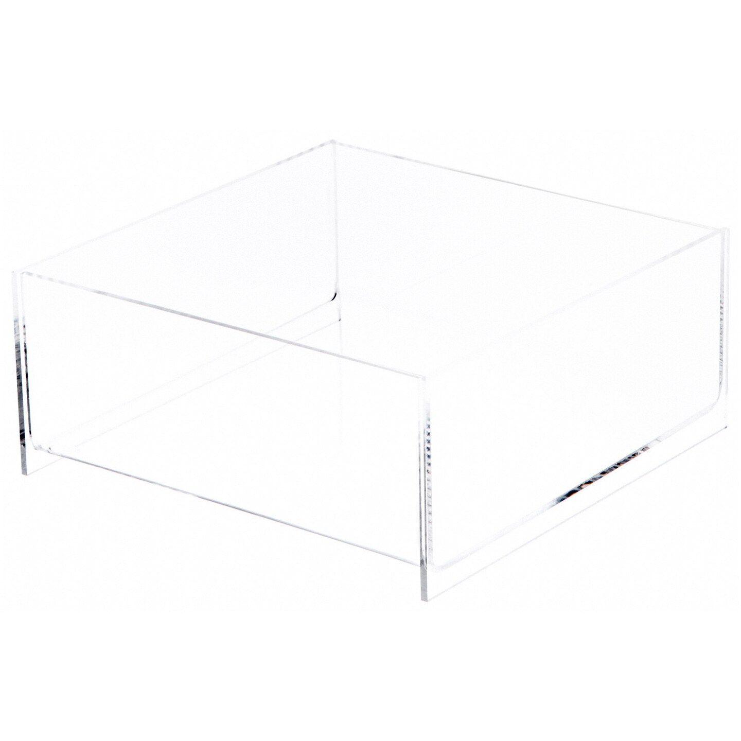 Plymor Clear Acrylic Square Open Top Merchandise Display Tray, 10" W x ...