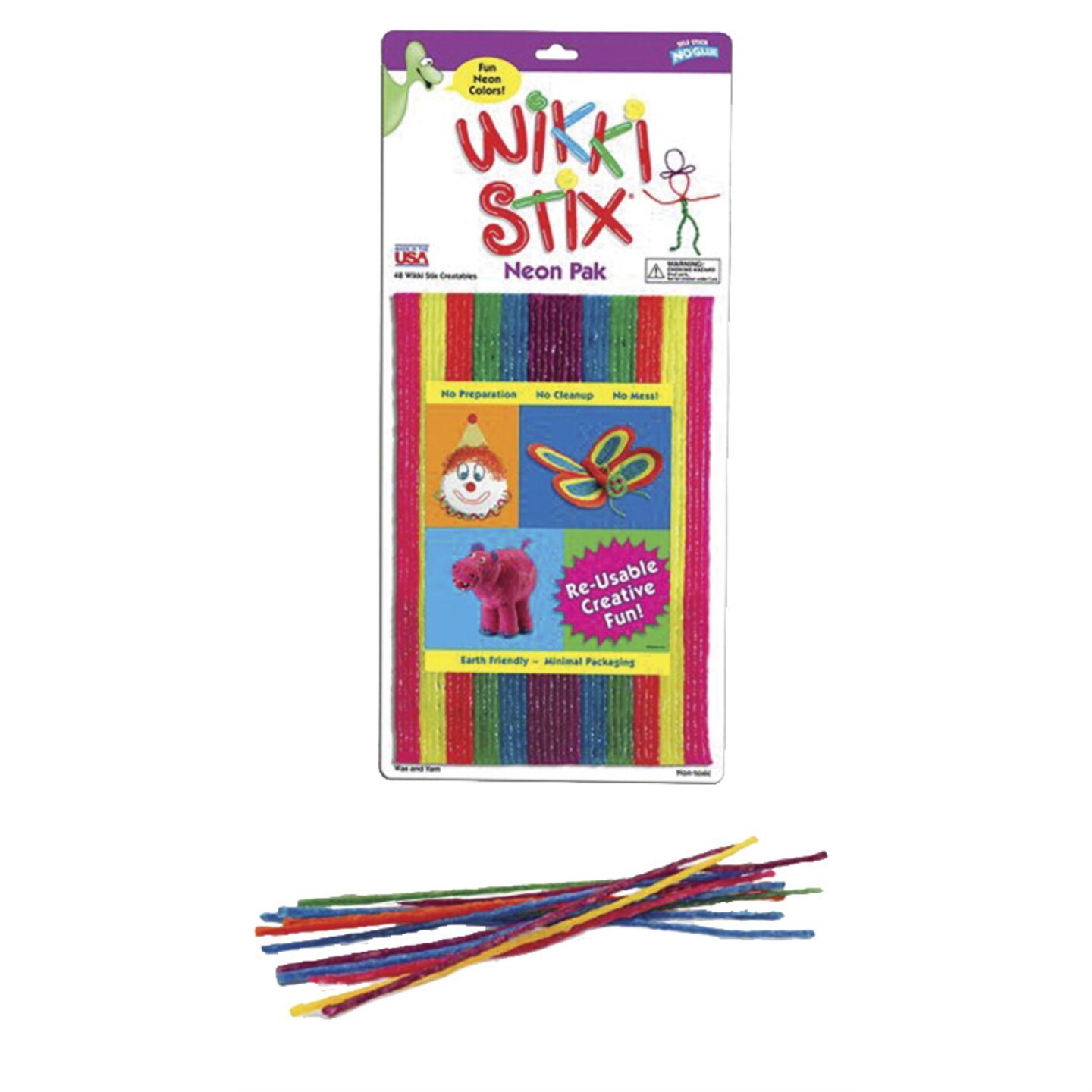 Wikki Stix Wax Set, 8 Inches, Assorted Neon Colors, Set of 48 | Michaels