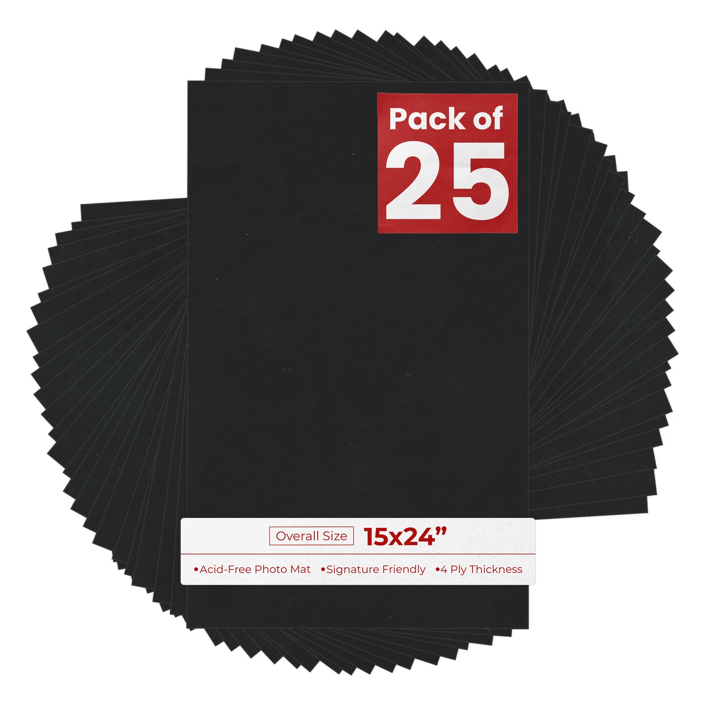 Black Suede 15x24 Uncut Mat Board - Blank Sheets, No Opening, Color ...