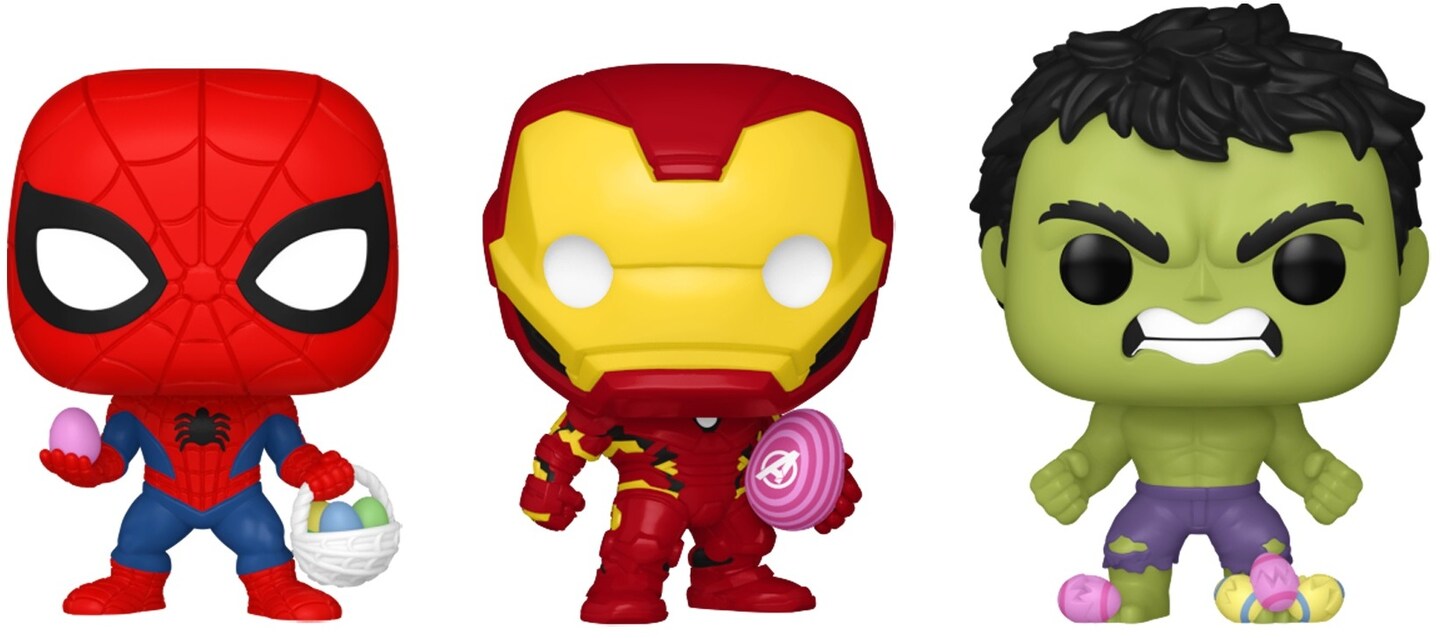FUNKO Pocket POP!: Marvel Easter 3-Pack - Hulk, Spider-Man, Iron Man 3 ...