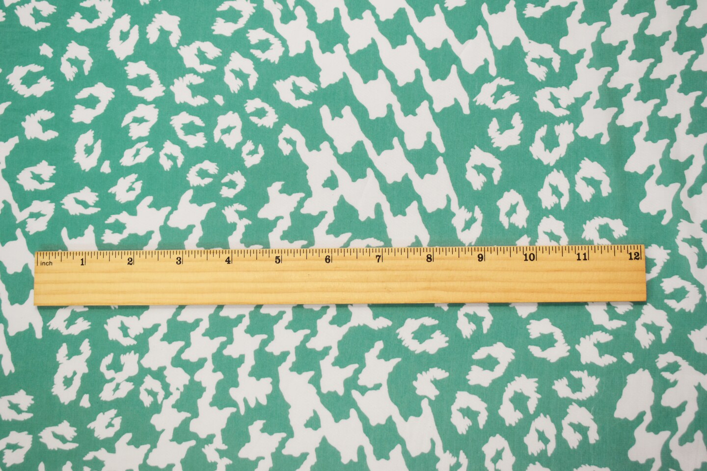 Ash Teal-White Polyester Abstract Cheetah Printed Faille Woven Fabric ...