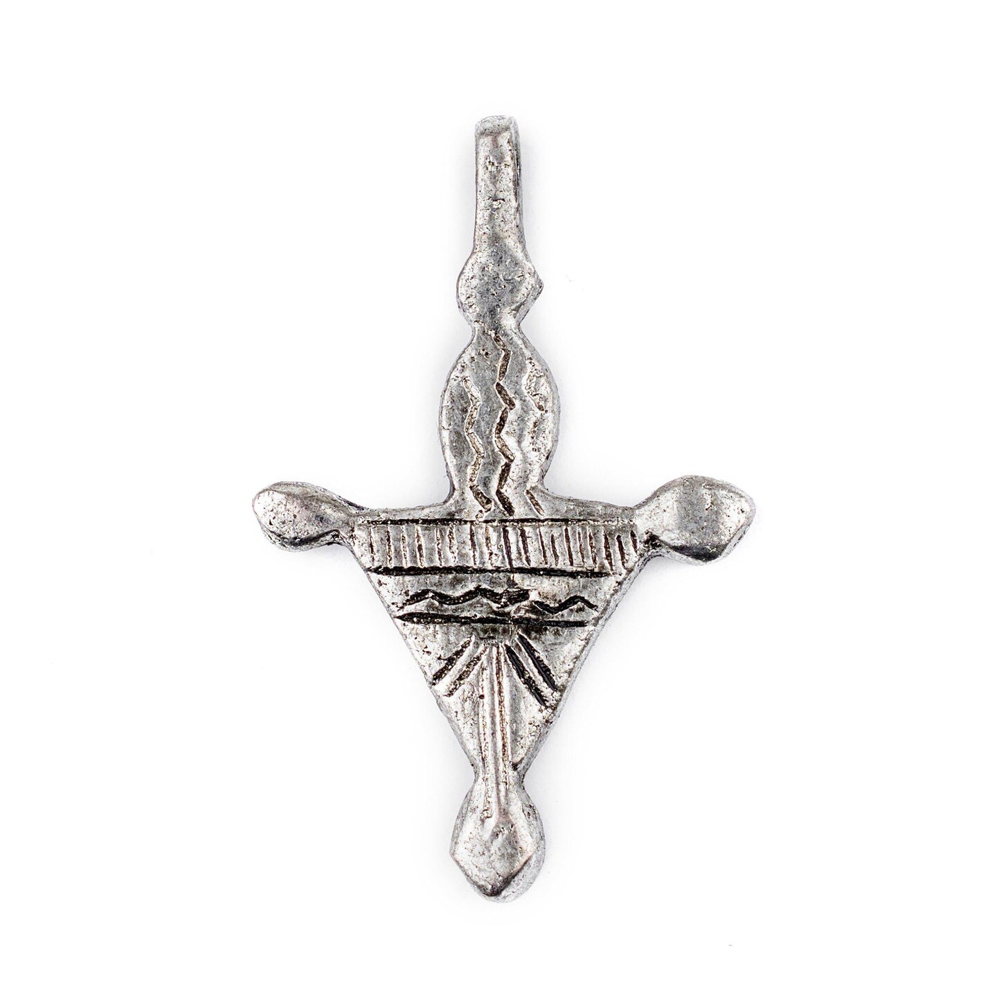 The Bead Chest Tchintabaradene Silver Moroccan Tuareg Cross Pendant ...