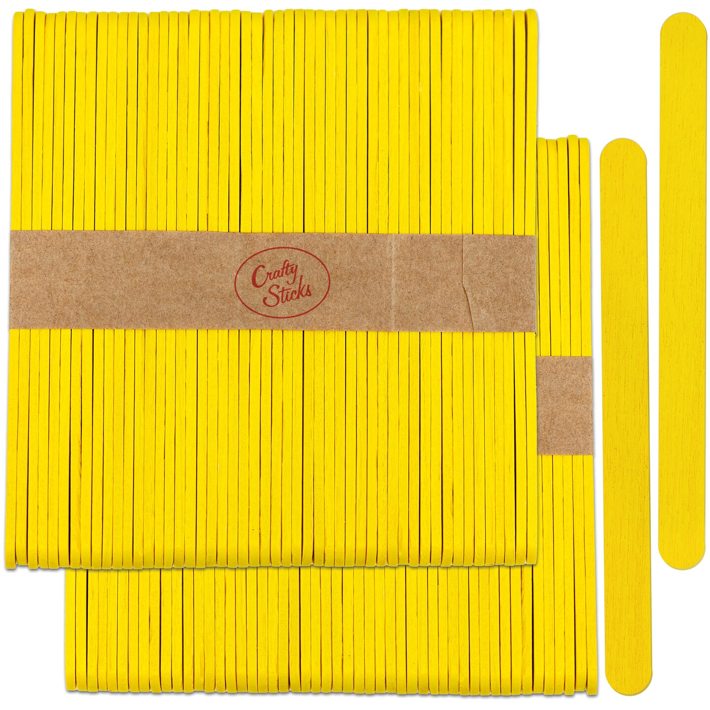 CraftySticks Wood Craft Sticks 4.5 Inch, Wooden Popsicle Sticks for ...