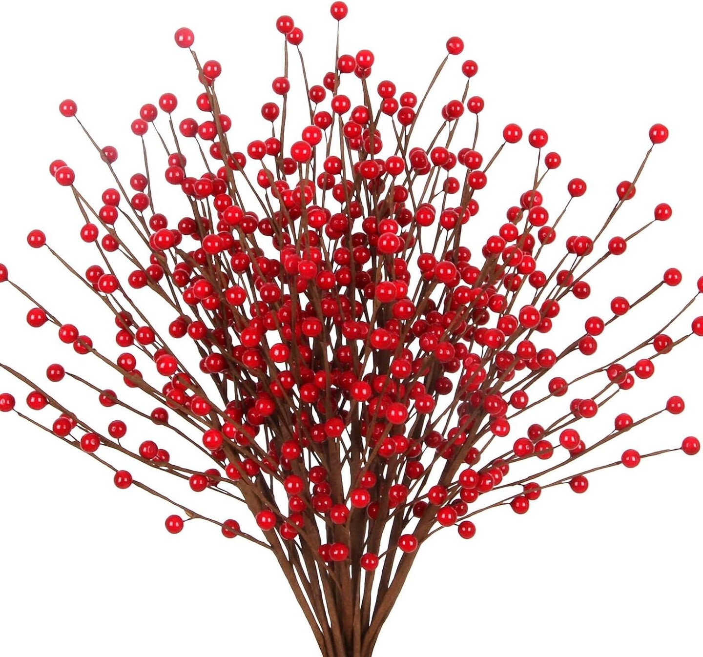 15Pcs Artificial Holly Berry Stem (Christmas Red-15pcs) | Michaels