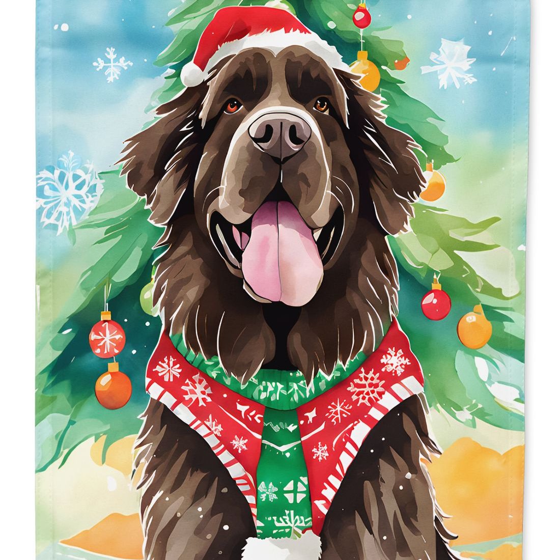 Edge Collections - 28" X 40" - Multicolor - Christmas Newfoundland ...