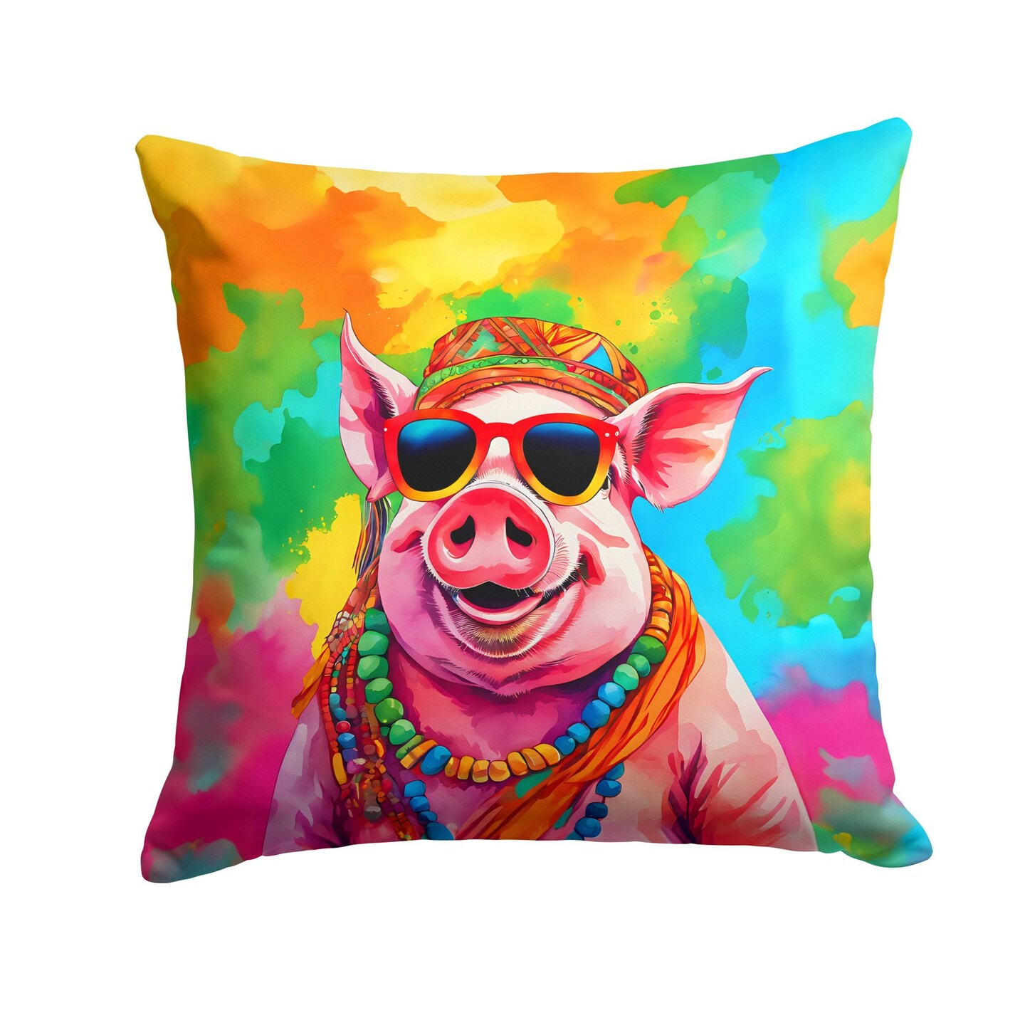 Edge Collections - 14" X 14" - Multicolor - Animal NEW Throw Hippie Pig ...