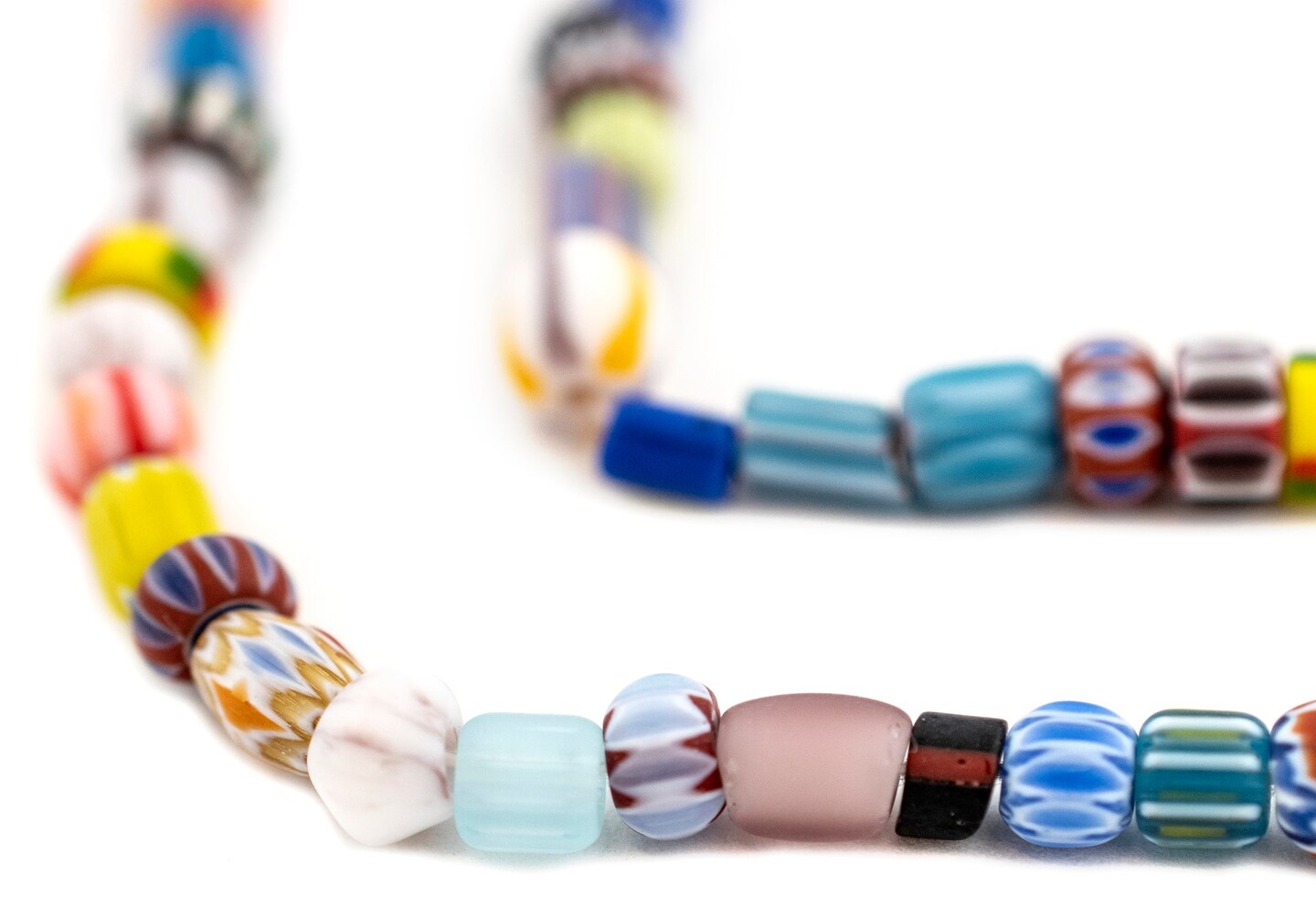 The Bead Chest Matte Mixed Chevron Beads 4-6mm Multicolor Glass 26 Inch ...