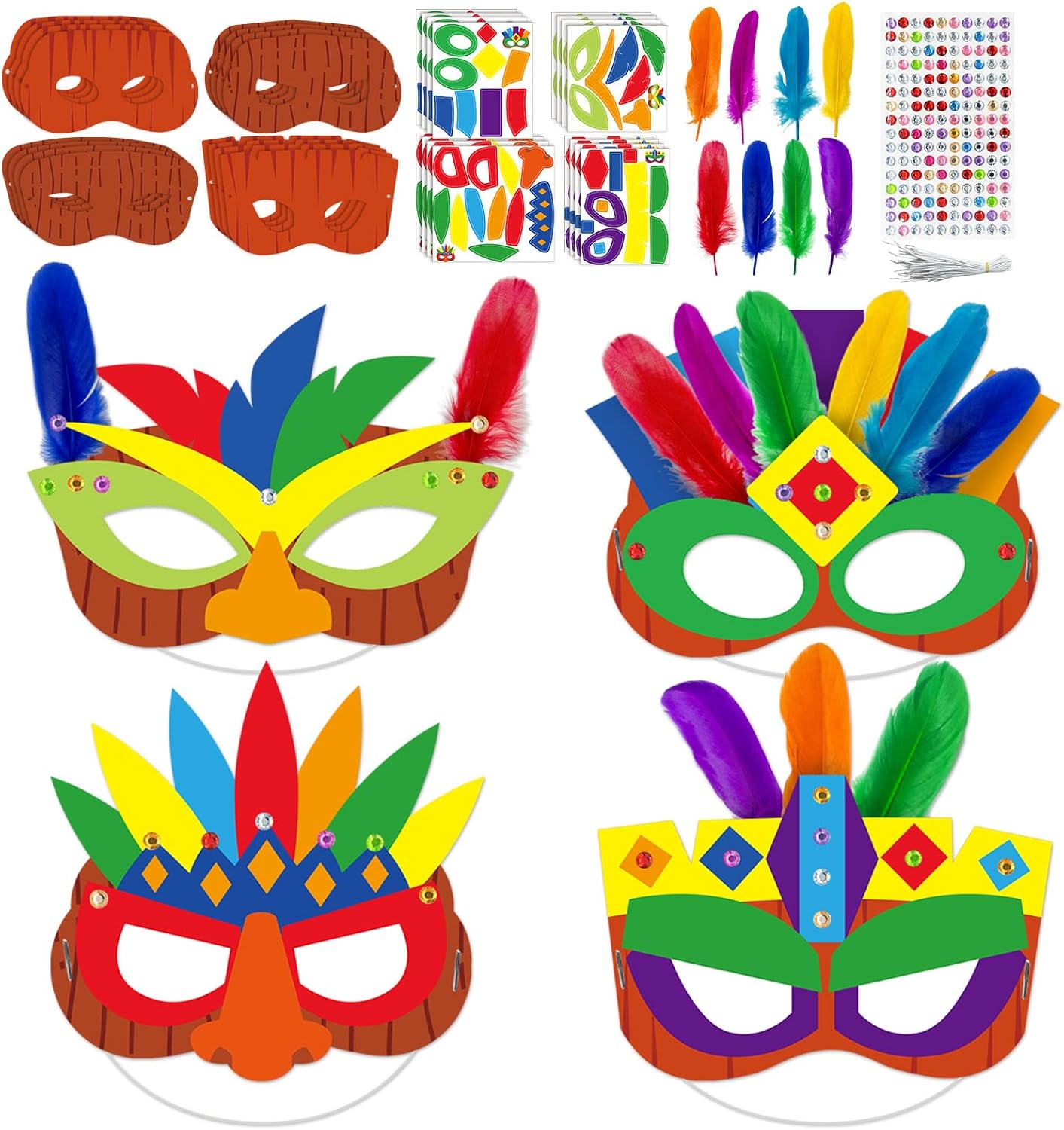 24-Pack DIY Tiki Mask Craft Kits | Michaels
