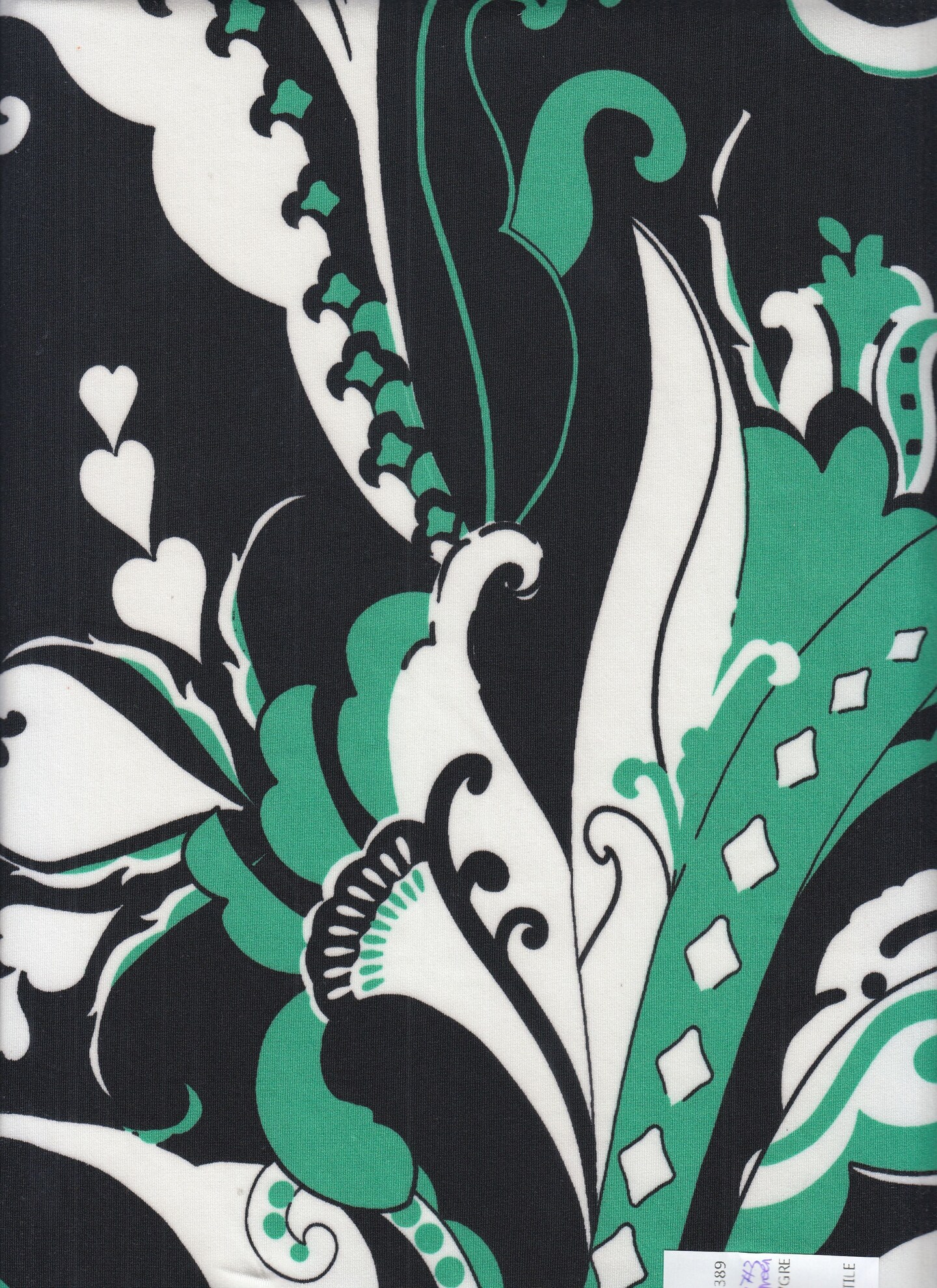 1 Yard Paisley Pattern DTY Stretch Knit Fabric 58/60 Inch Wide Soft ...