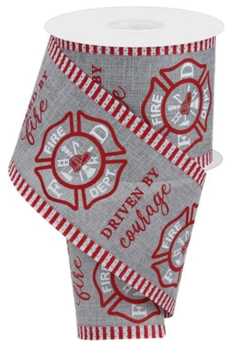 2.75" Firefighter Badge Line Ribbon: Grey (10 Yards) | Michaels