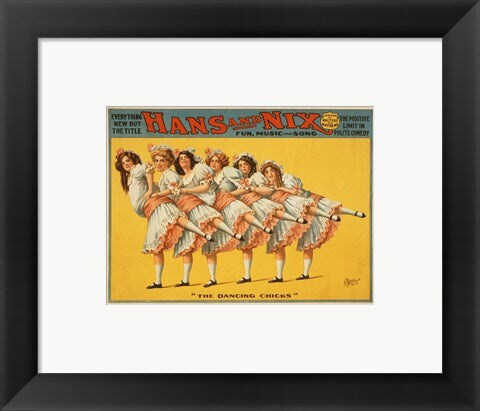 Framed Art Hans and Nix - Fun, Music and Song Wall Decor 18x24 Artwork ...
