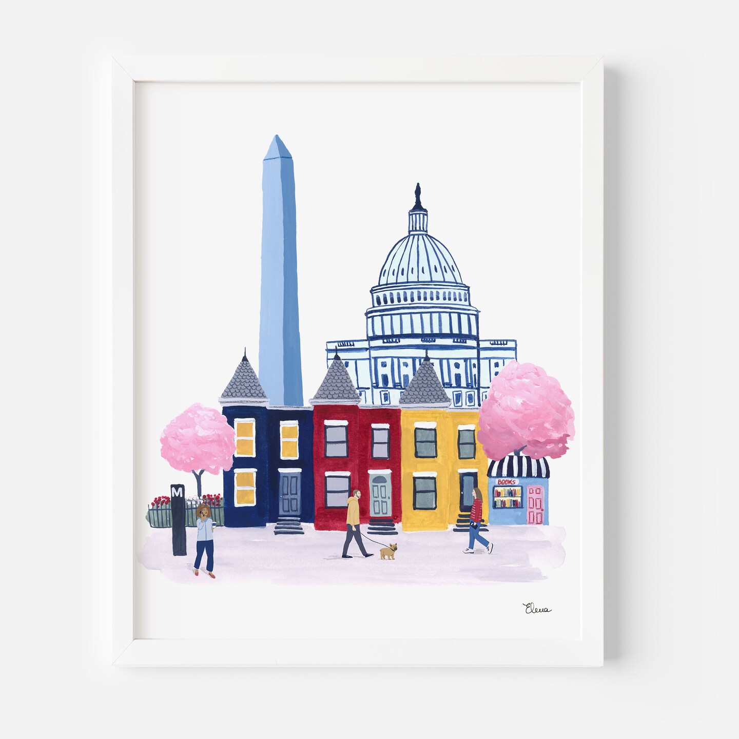 Spring in Washington DC Art Print | Washington Monument and US Capitol ...
