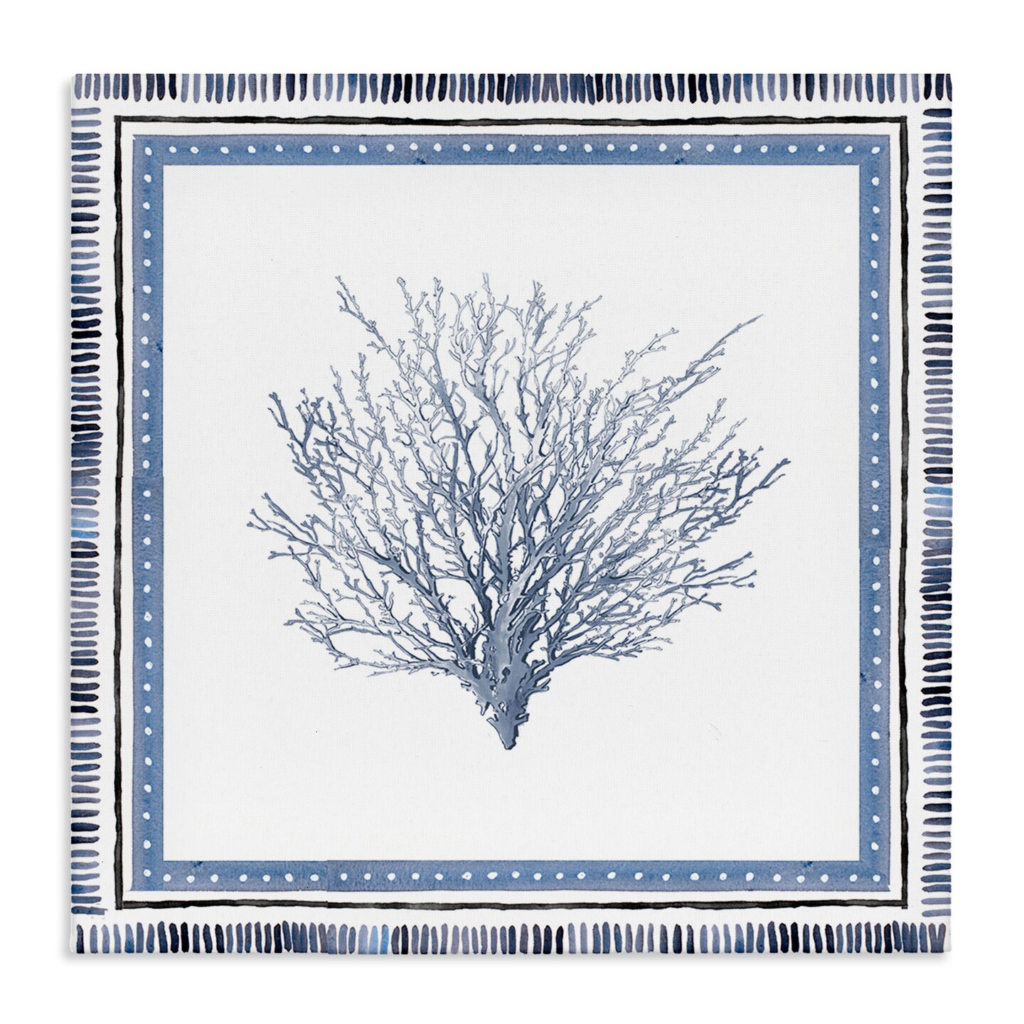 Stupell Industries Bordered Oceanic Coral Canvas Design by Lanie Loreth ...